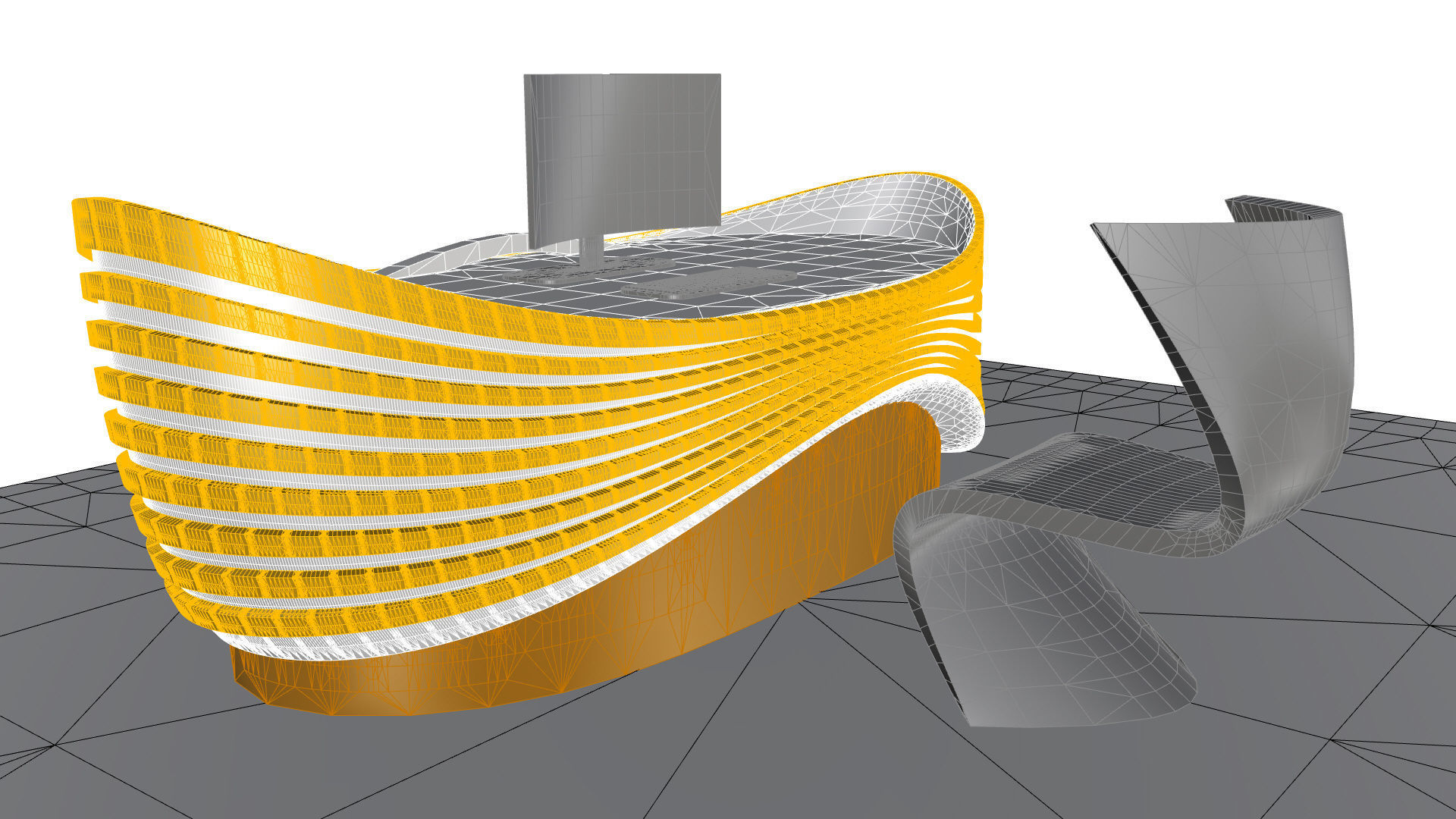 Parametric Wavy Reception Desk 3D model | CGTrader