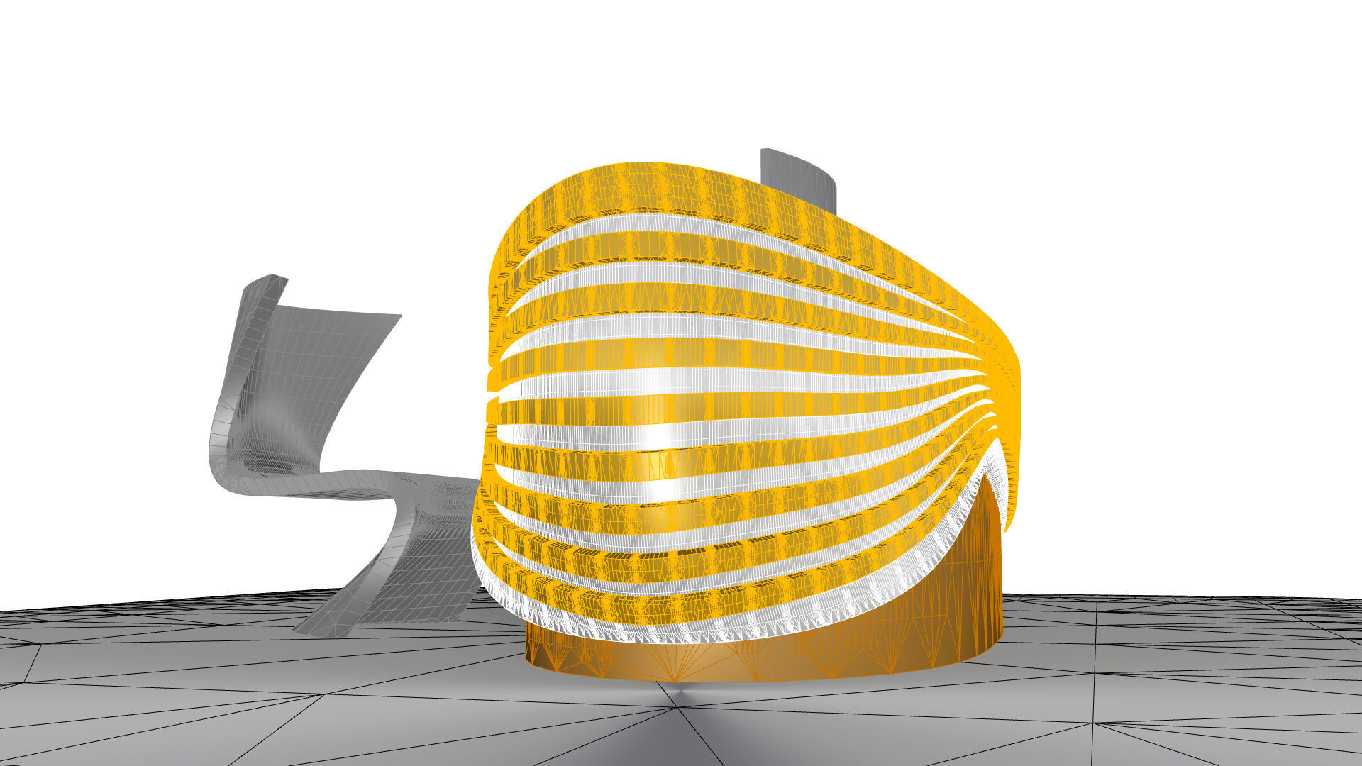 Parametric Wavy Reception Desk 3D model | CGTrader