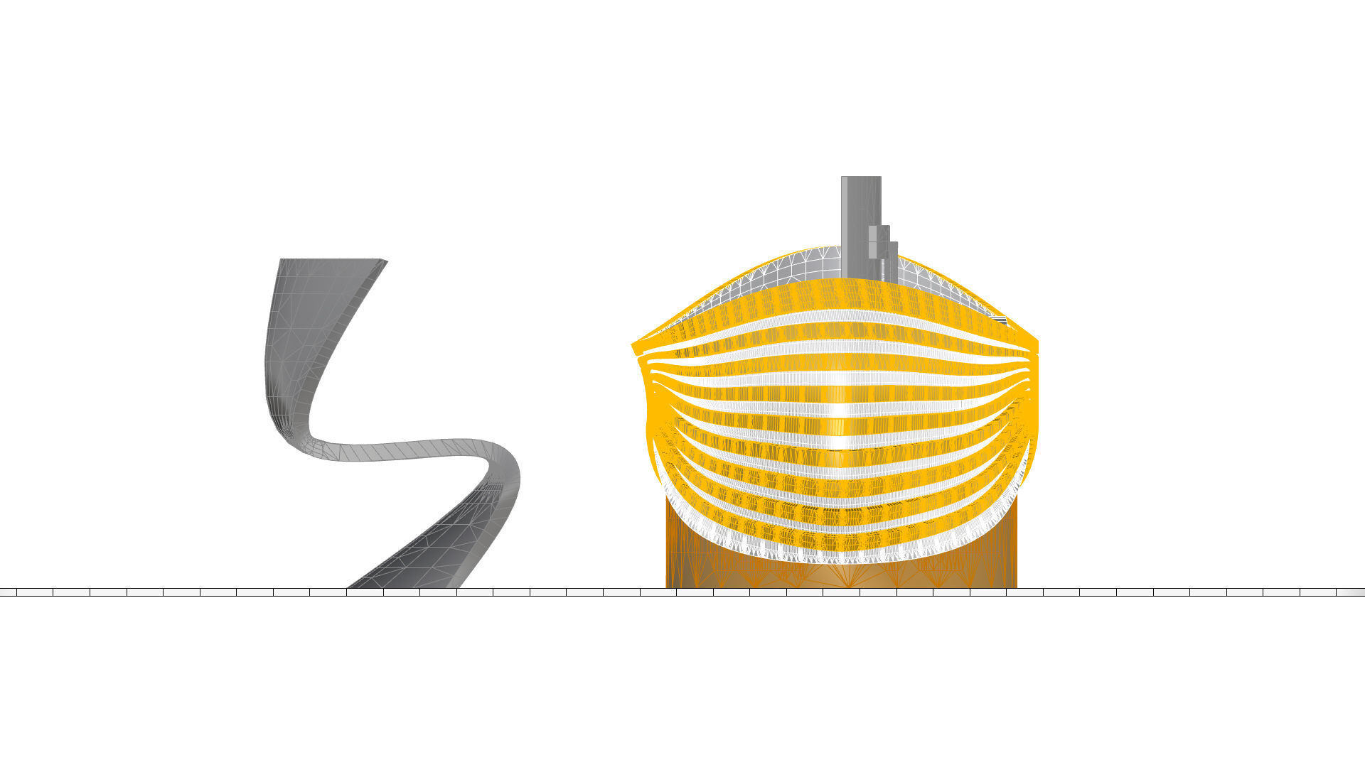 Parametric Wavy Reception Desk 3D model | CGTrader