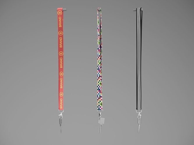 Key with Keychain - hanging 3D model | CGTrader