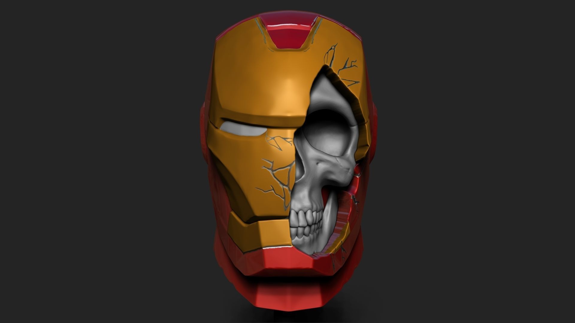 IRON MAN SKULL 3D model 3D printable | CGTrader