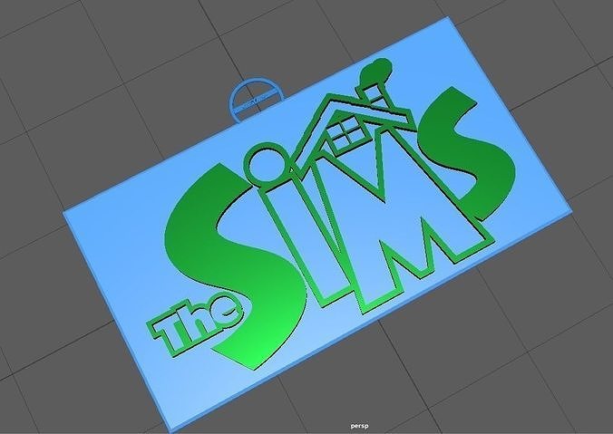 The Sims Logo Keychain - with and without chamfer 3D model 3D printable ...