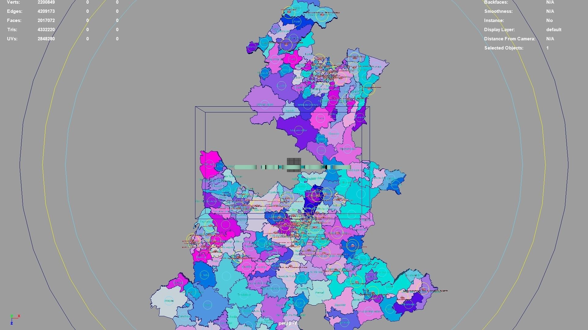 Puebla Mexico map region geography political geographic 3D model rigged ...