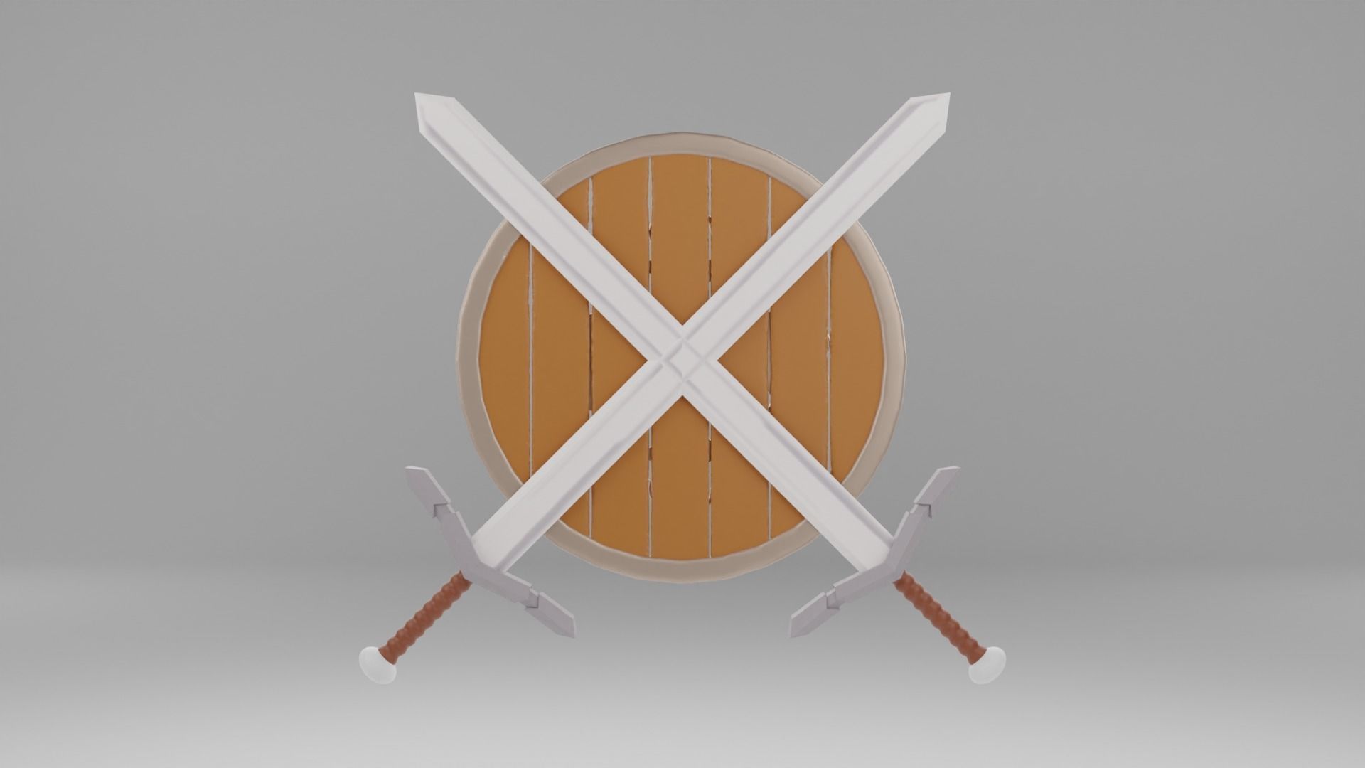 Shield with Swords 3D model 3D printable | CGTrader