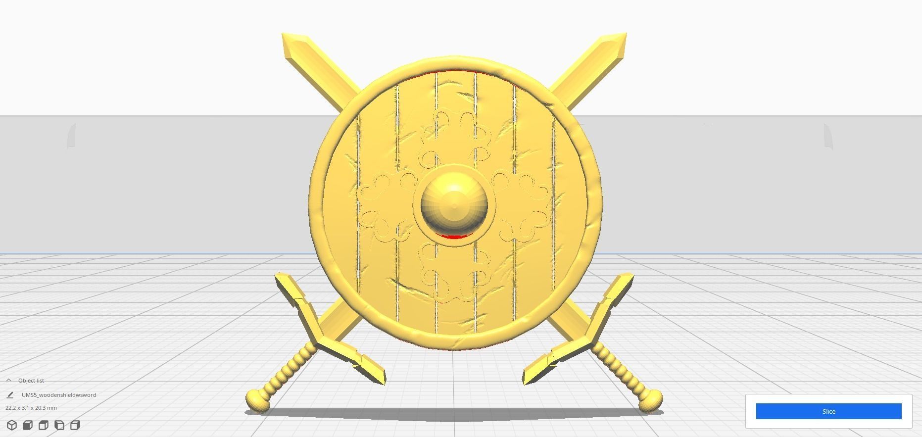 Shield with Swords 3D model 3D printable | CGTrader