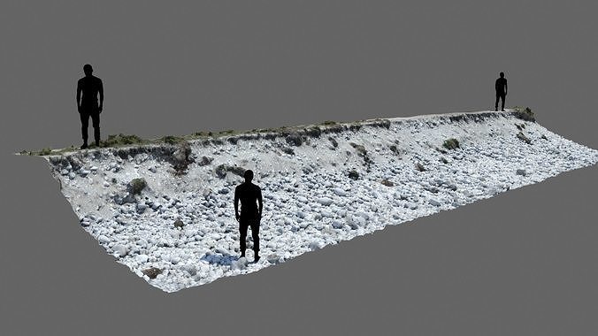 3D model Alpine river gravel embankment VR / AR / low-poly | CGTrader