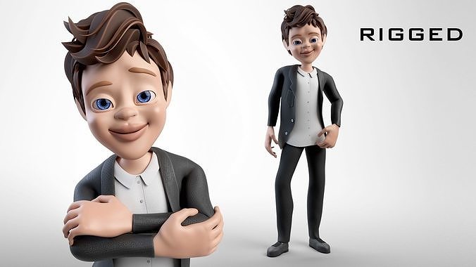 Rigged man 3D model rigged | CGTrader