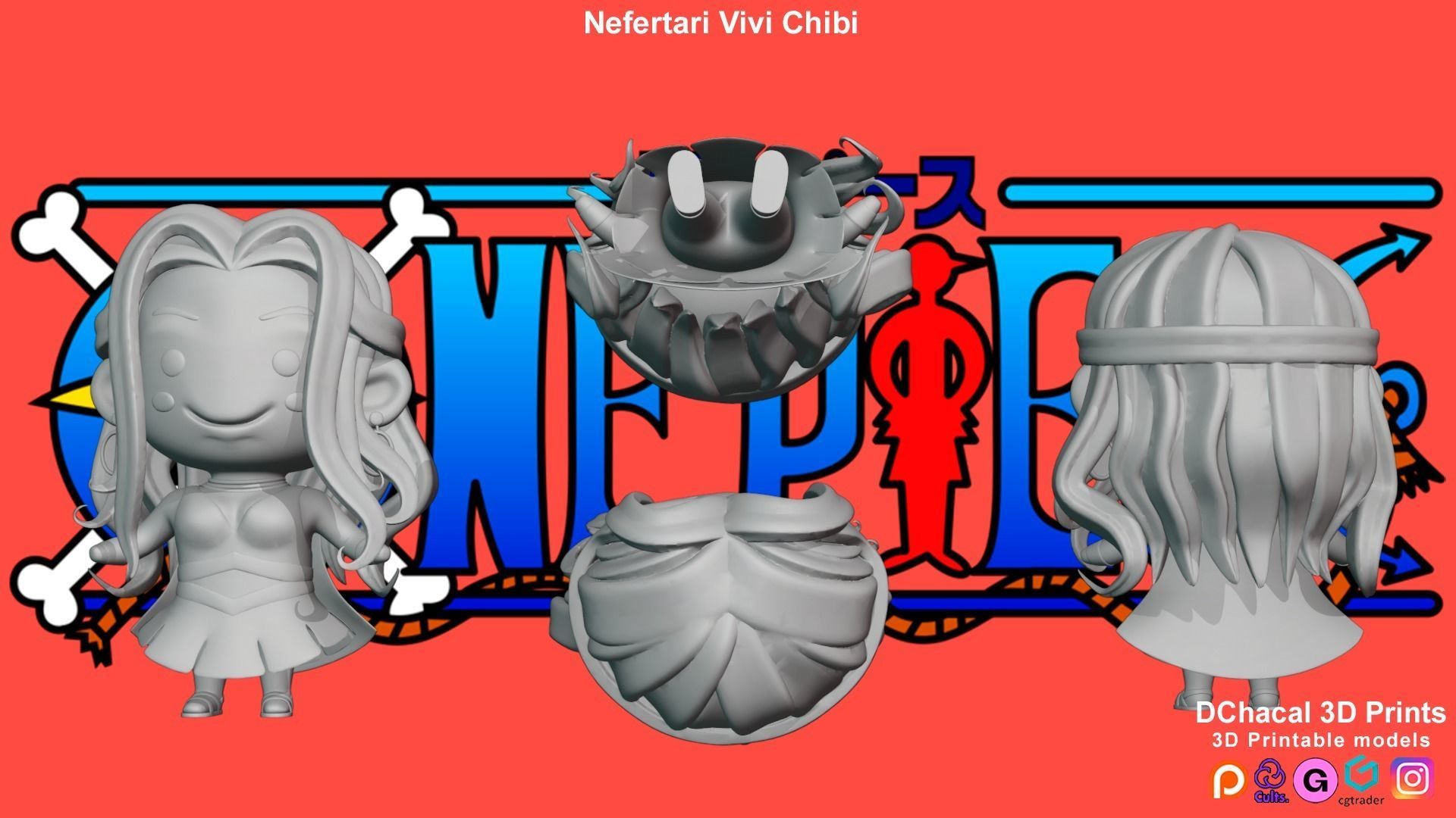 Nefertari Vivi Chibi - One Piece 3D model 3D printable | CGTrader