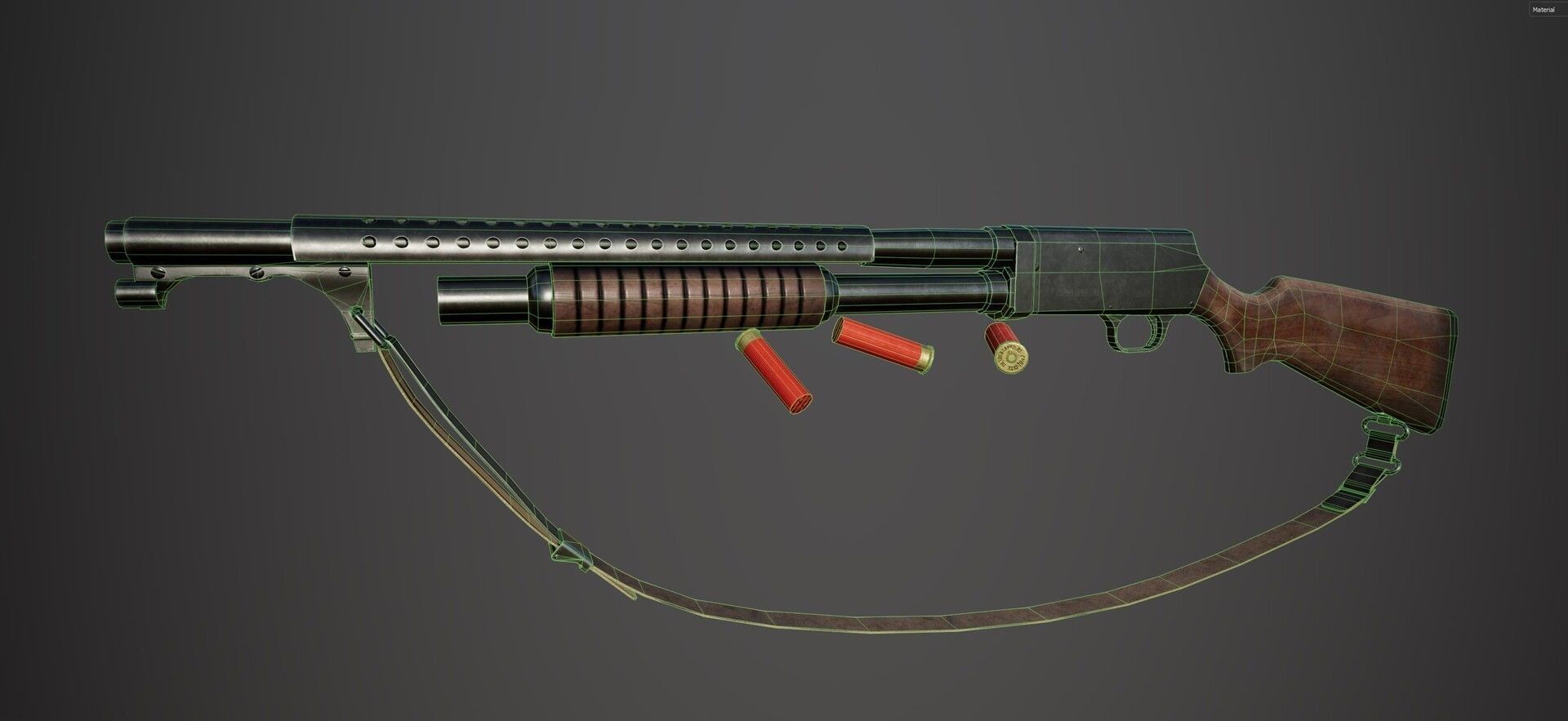 3D model PBR Stevens Model 520-30 VR / AR / low-poly | CGTrader