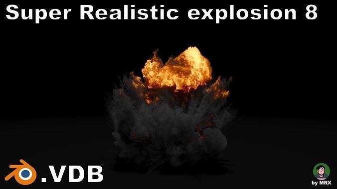 Super Realistic Explosion 8 - vdb animated 3D model animated | CGTrader