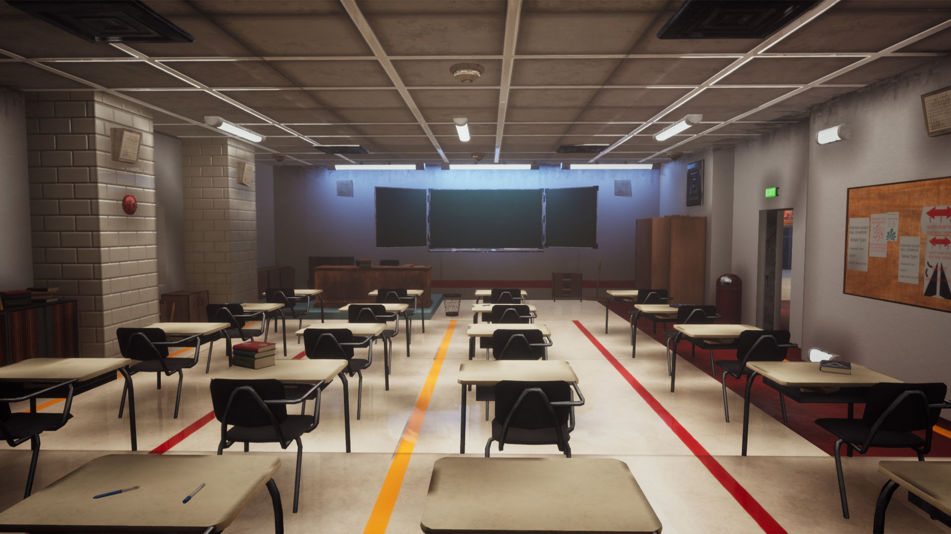 3D model High School modular kit -Unreal Engine- and -FBX- VR / AR ...