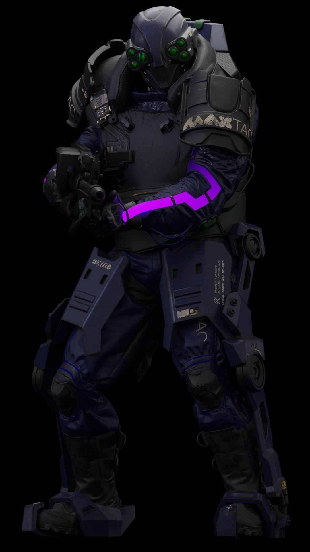 Cyberpunk Max Tac miniatures 3D model 3D printable | CGTrader