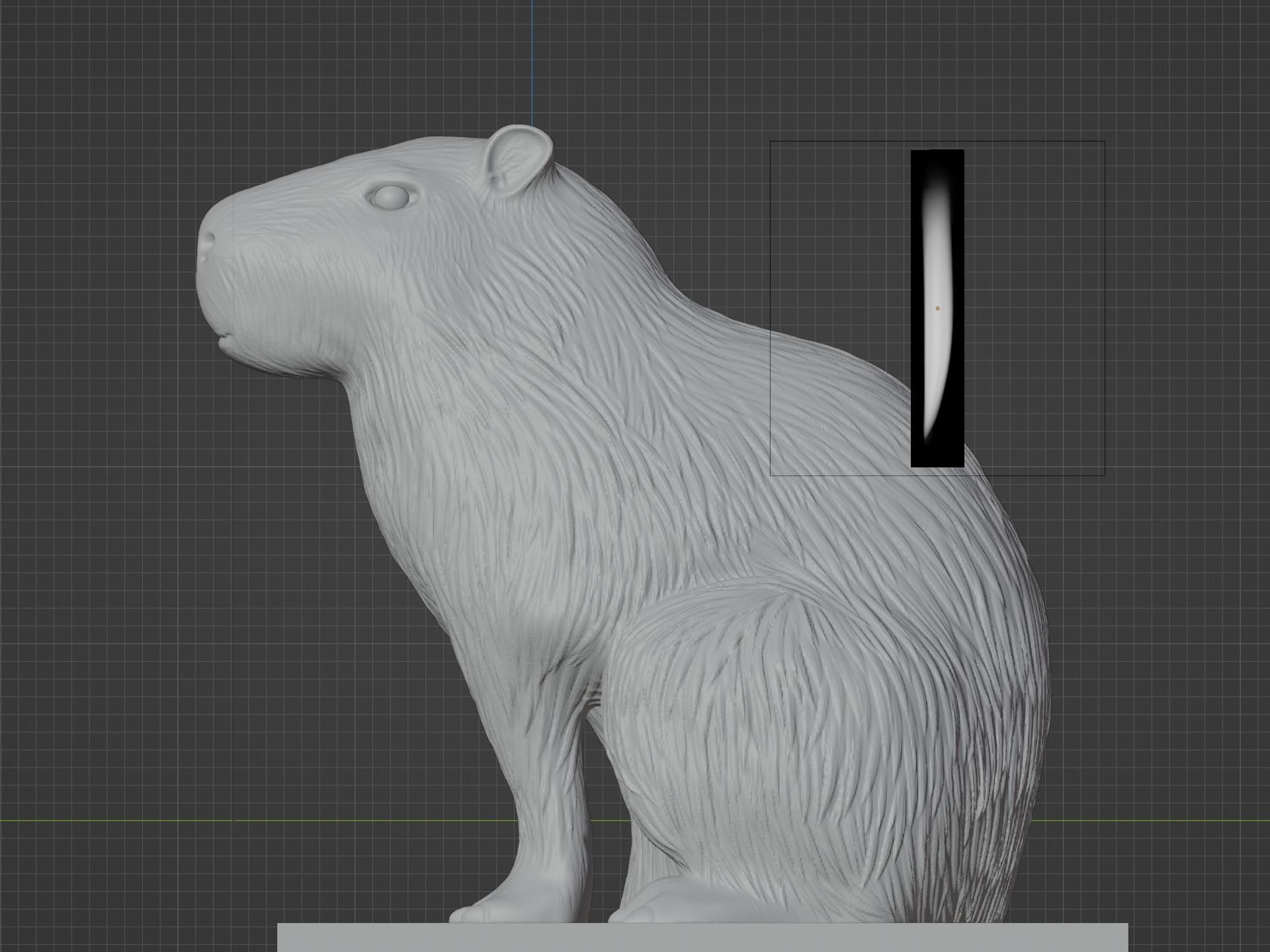 Sitting Capybara 3D model 3D printable | CGTrader