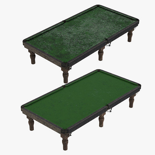 3D model 8K Realistic Old Billiards Table Collection VR / AR / low-poly ...