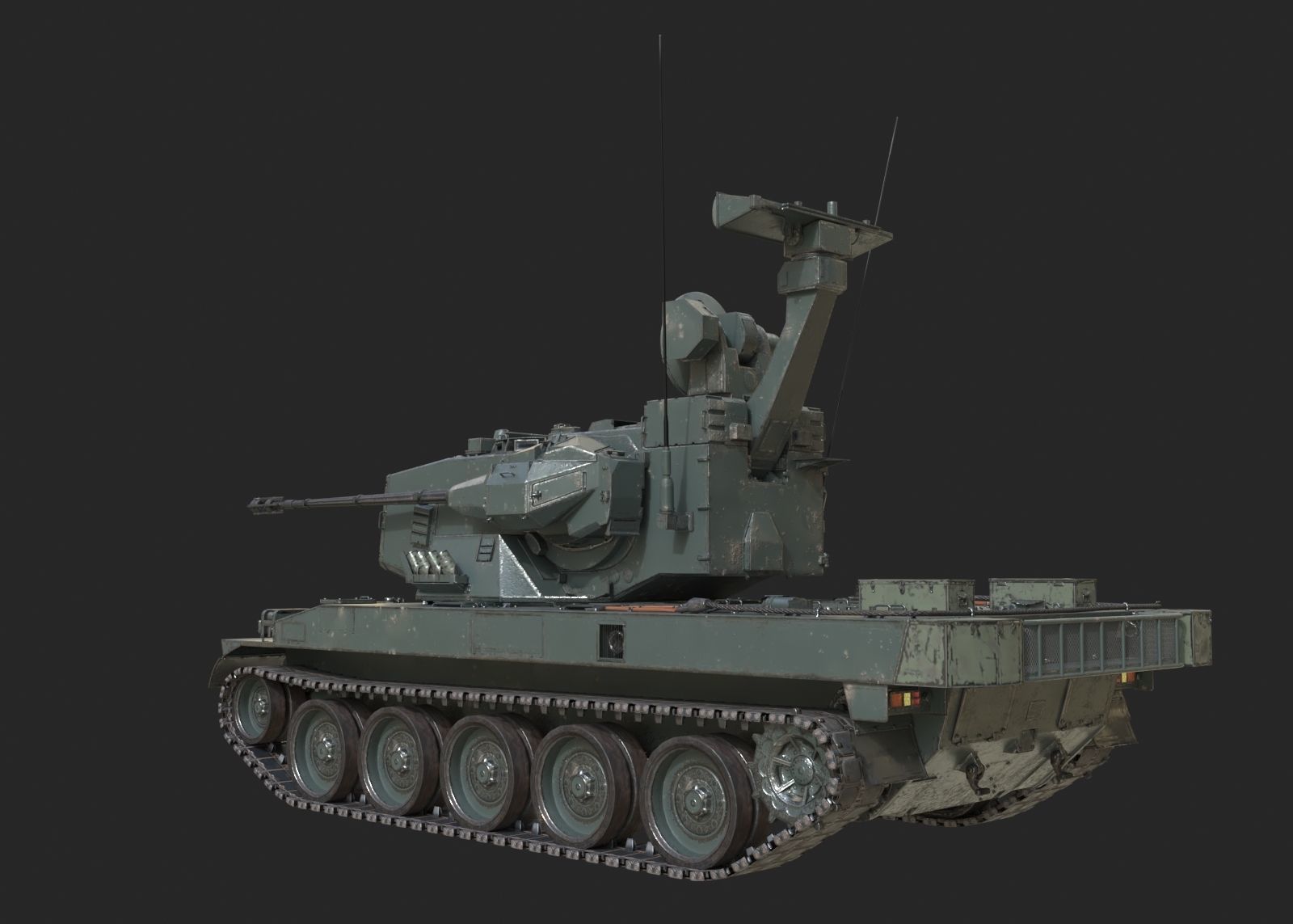 3D model 2 coatings of JSDF Type 87 self-propelled anti-aircraft gun VR ...
