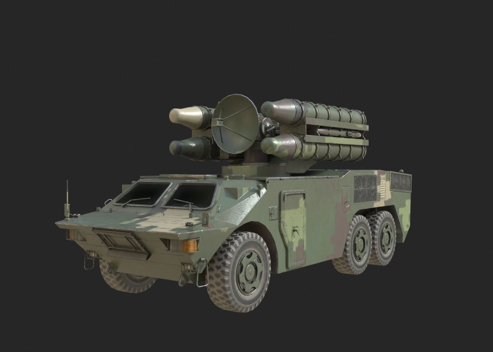 3D model 4 coatings of PLA Army HQ7 HQ-7 SURFACE-TO-AIR MISSILE SYSTEM ...