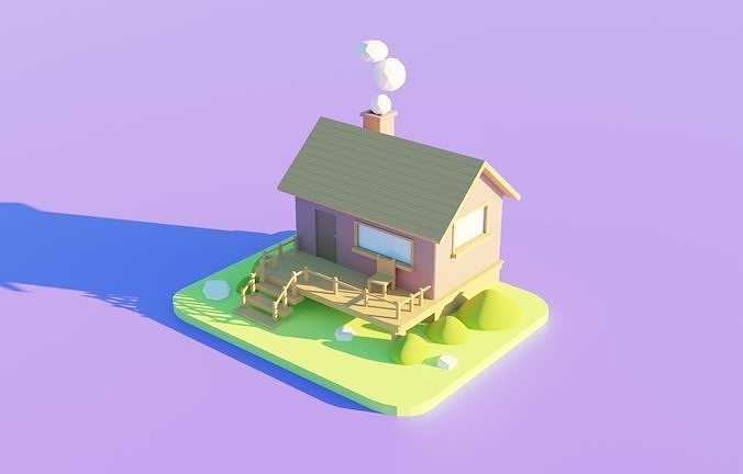 Low Poly House free VR / AR / low-poly 3D model | CGTrader