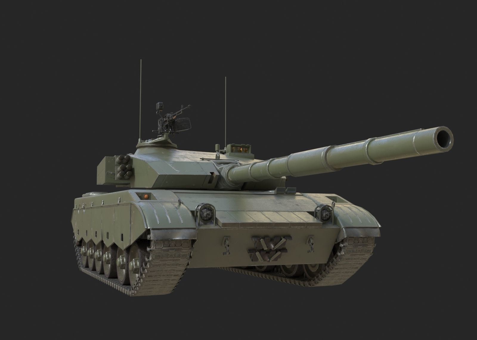 3D model 4 coatings of PLA Army ZTZ96A ZTZ-96A Main Battle Tank MBT VR ...