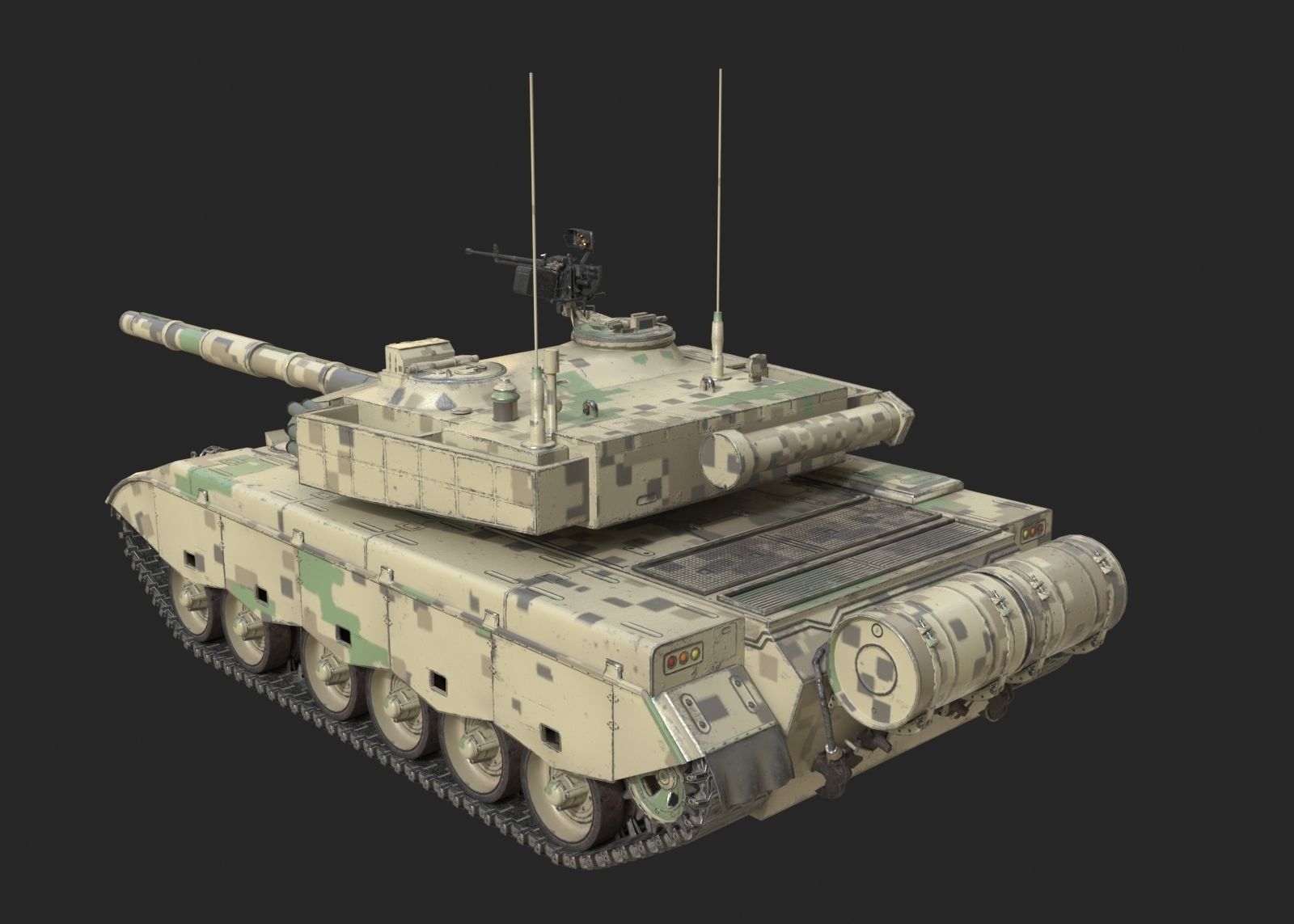 3D model 4 coatings of PLA Army ZTZ96A ZTZ-96A Main Battle Tank MBT VR / AR / low-poly | CGTrader