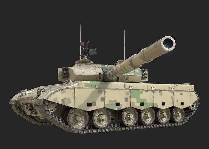 3D model 4 coatings of PLA Army ZTZ96A ZTZ-96A Main Battle Tank MBT VR ...