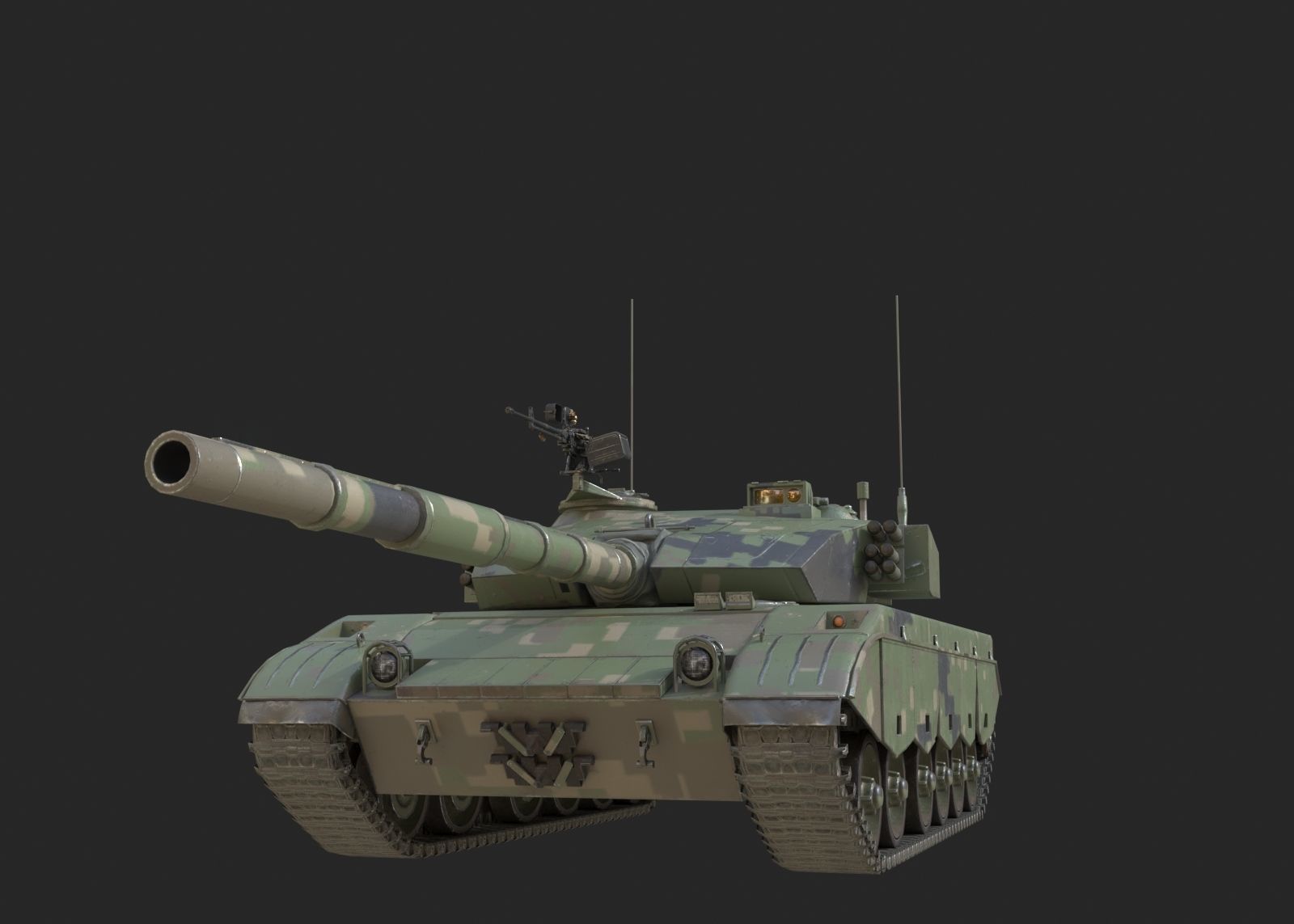 3D model 4 coatings of PLA Army ZTZ96A ZTZ-96A Main Battle Tank MBT VR / AR / low-poly | CGTrader