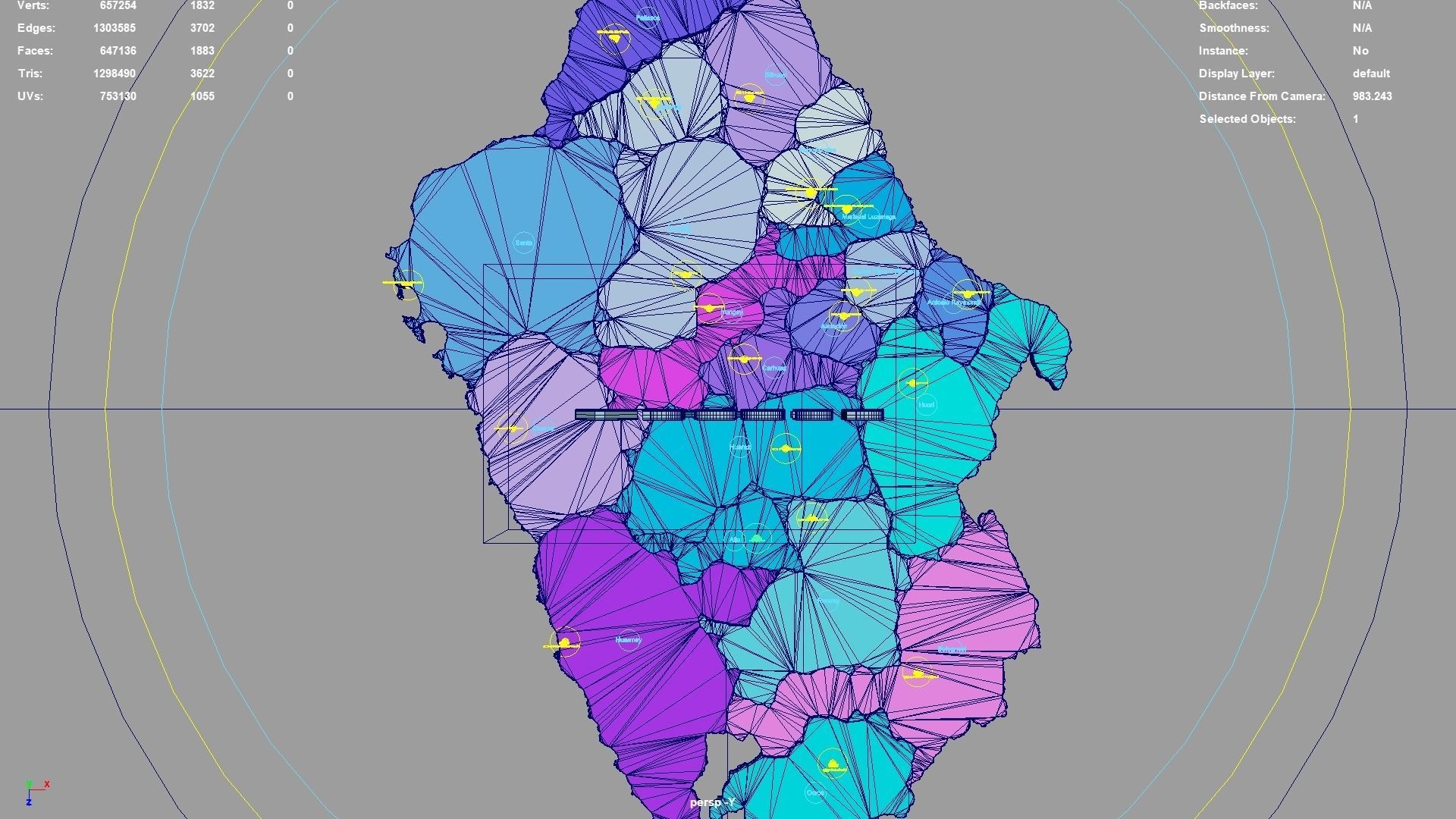 Ancash Peru map region geography political geographic 3D model rigged ...