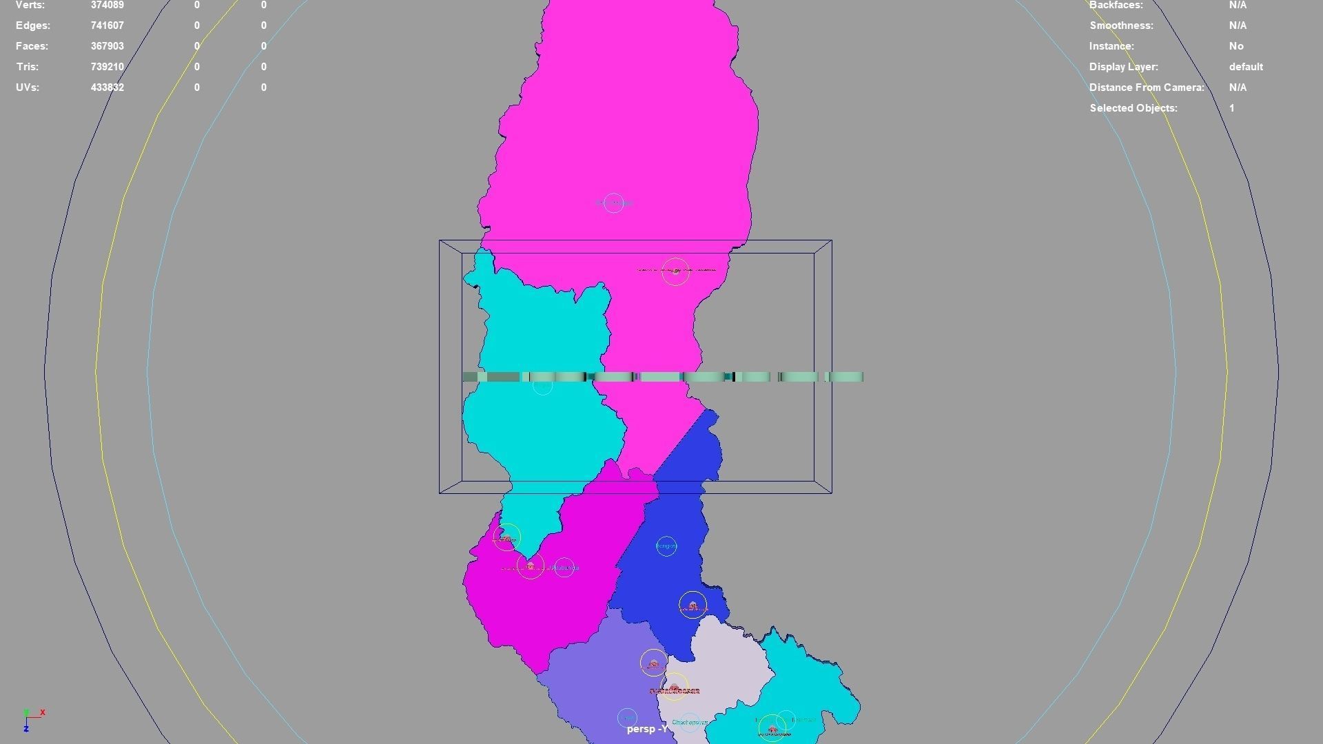 Amazonas Peru map region geography political geographic 3D model rigged ...