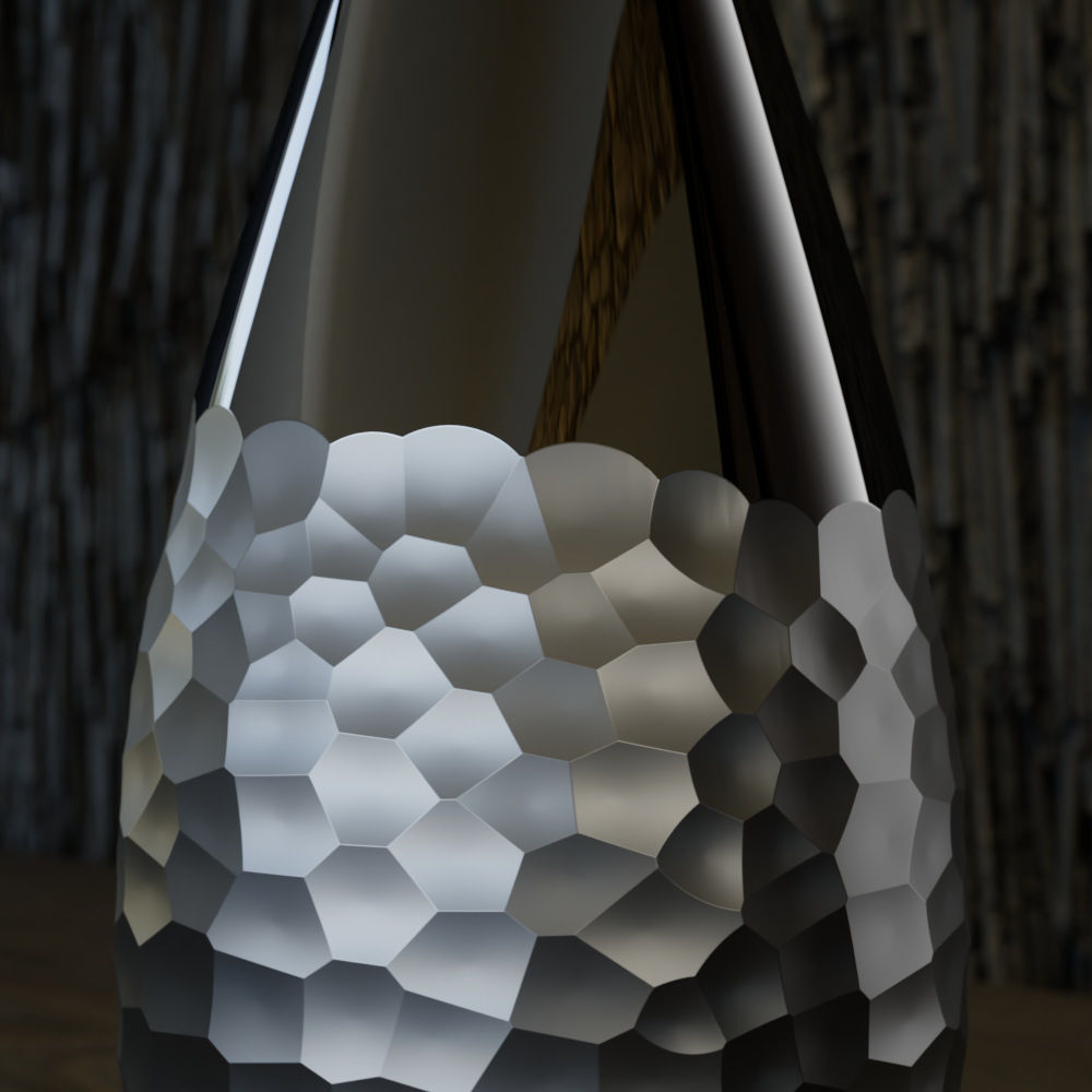 Metal Chiseled Vase 3D model | CGTrader