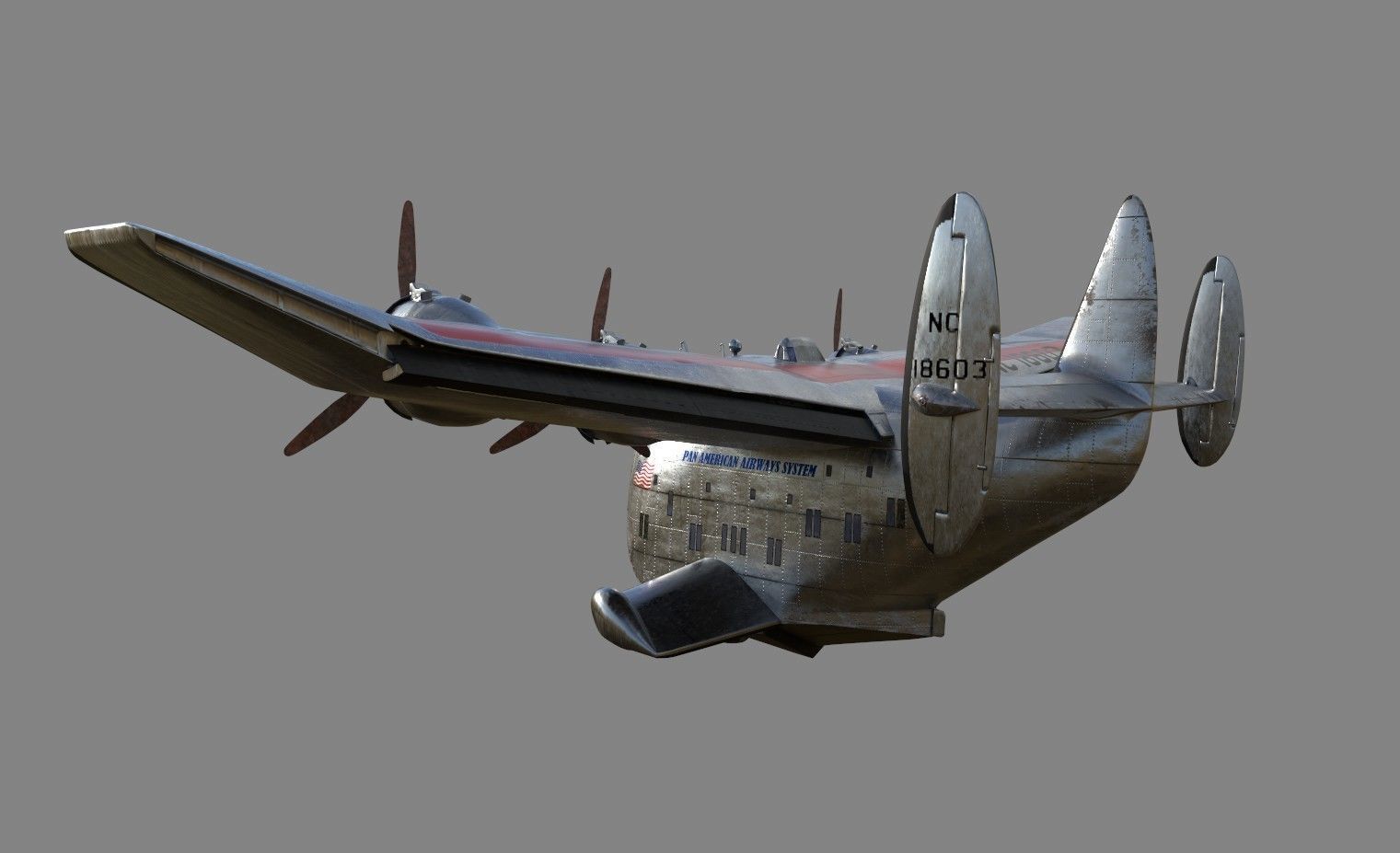 Boeing 314 - Clipper Toon Style 3D model | CGTrader