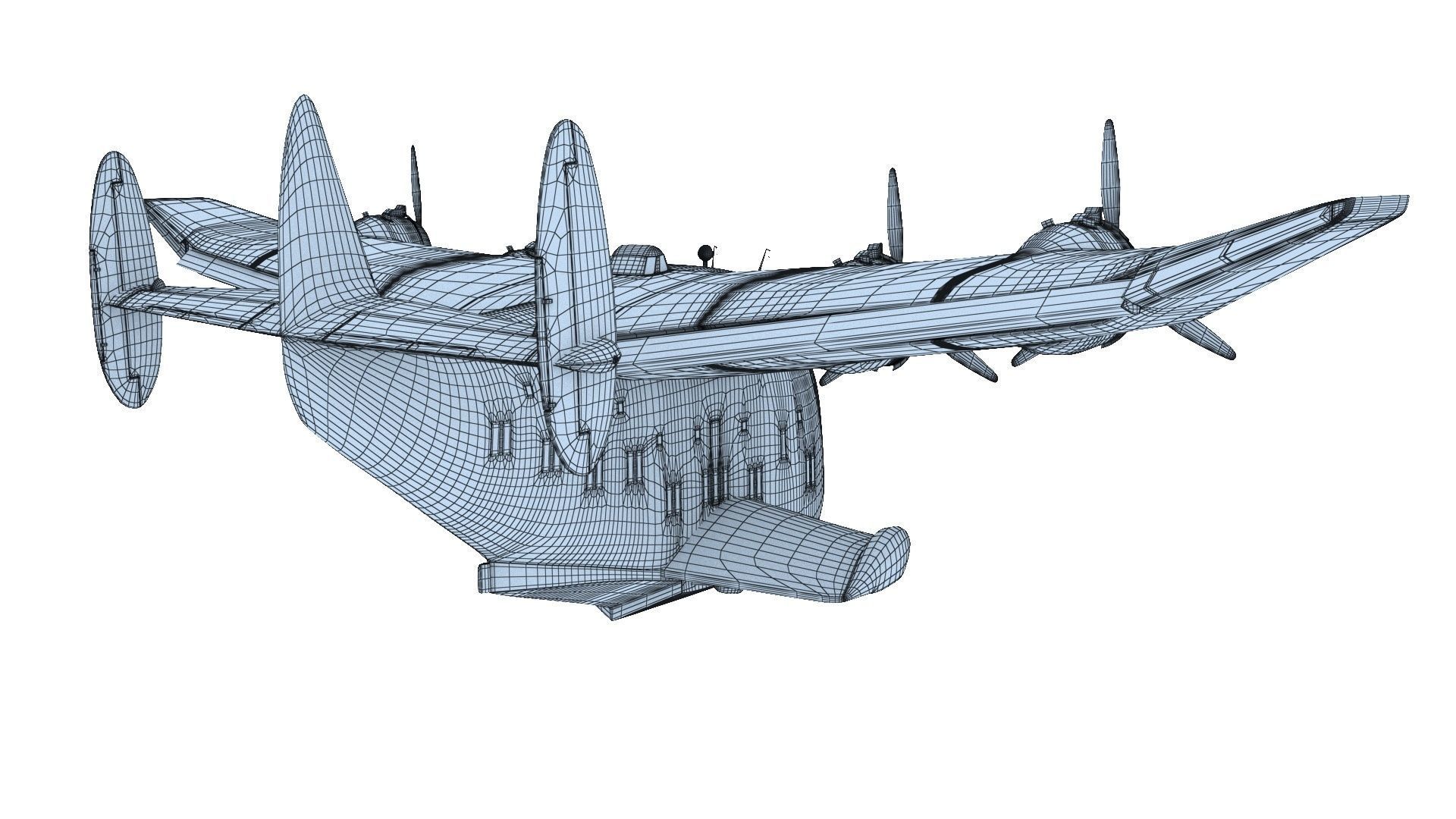 Boeing 314 - Clipper Toon Style 3D model | CGTrader