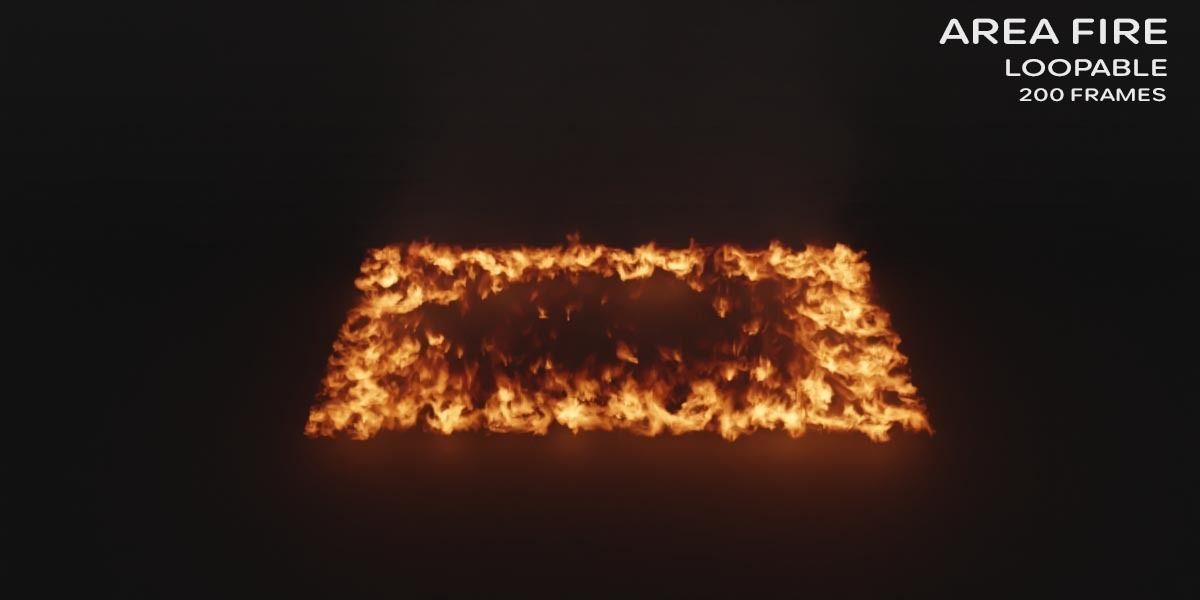 VDB Area Fire 200 Frames - Loopable 3D model animated | CGTrader