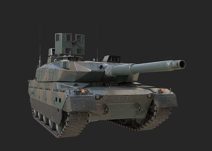 3D model 2 coatings of JSDF Type 10 Main Battle Tank MBT VR / AR / low ...