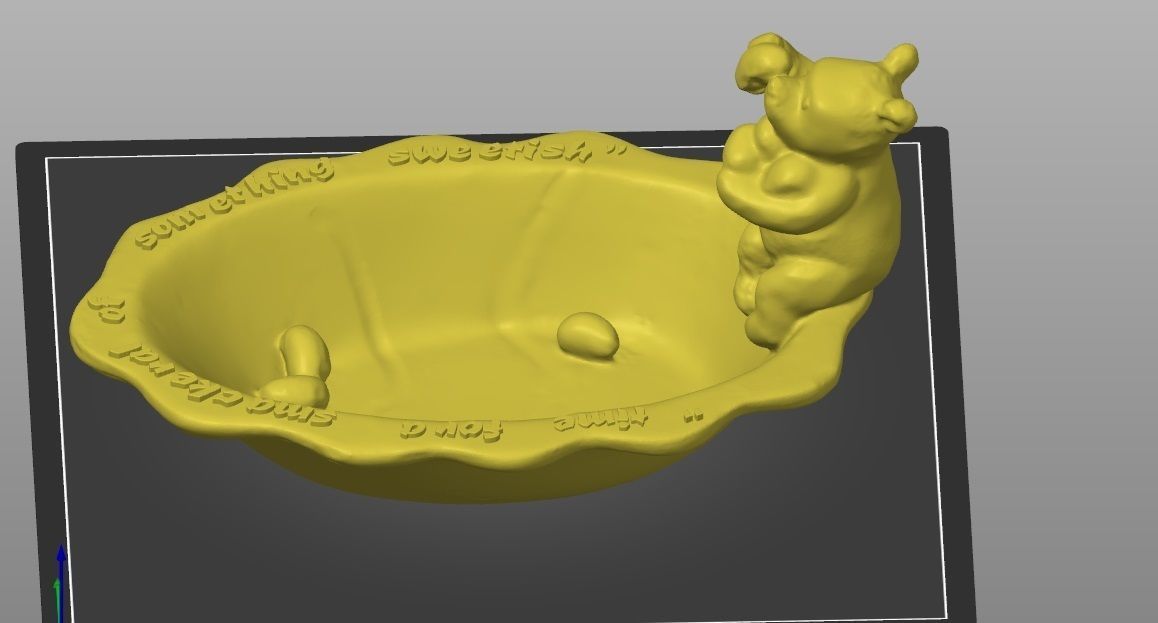 winnie the pooh jelly bean dish 3D model 3D printable | CGTrader