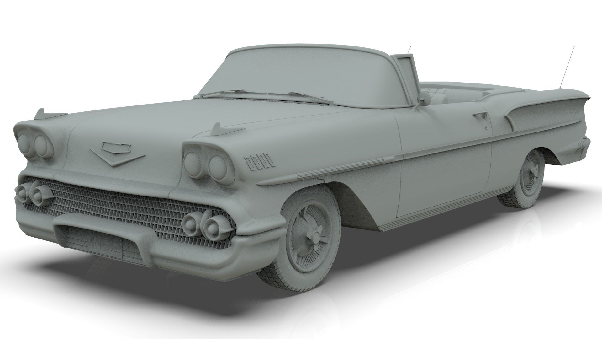 Chevrolet Belair Convertible 1958 3D model | CGTrader