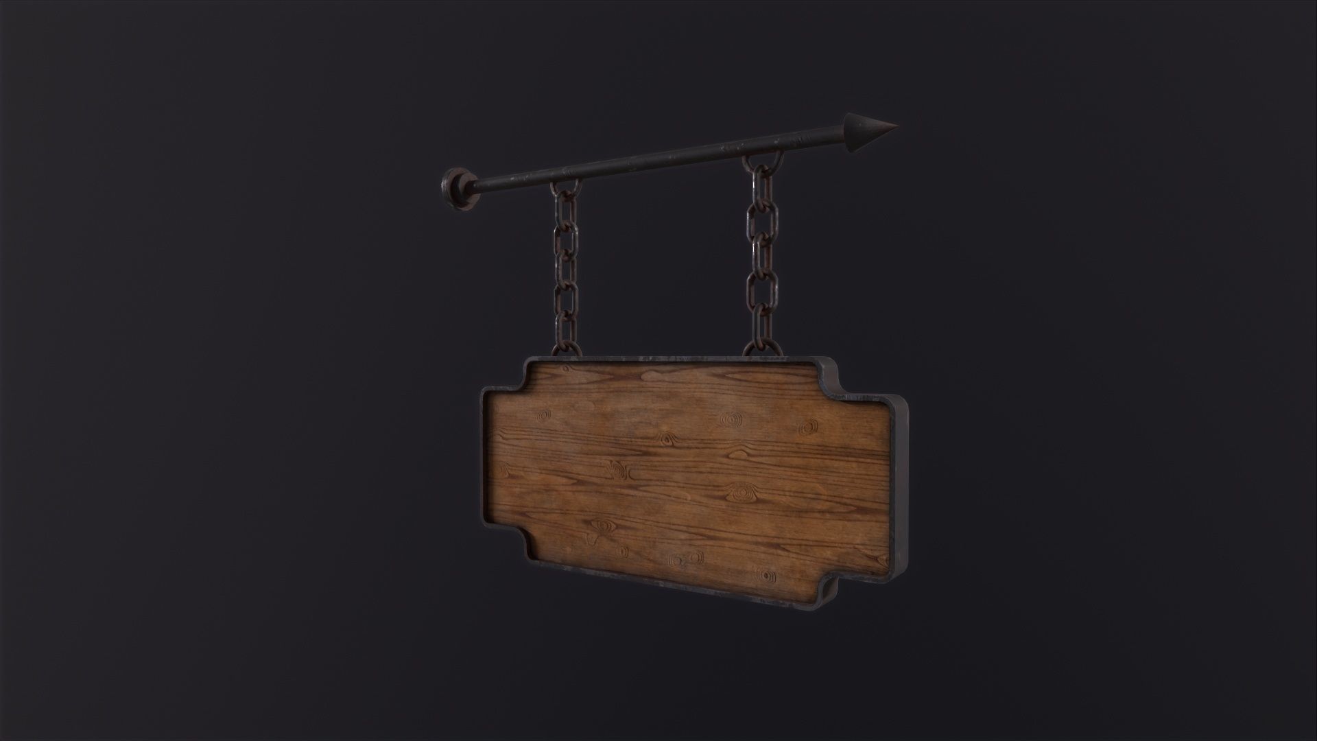 3D model Wooden Sign 3D Model VR / AR / low-poly | CGTrader