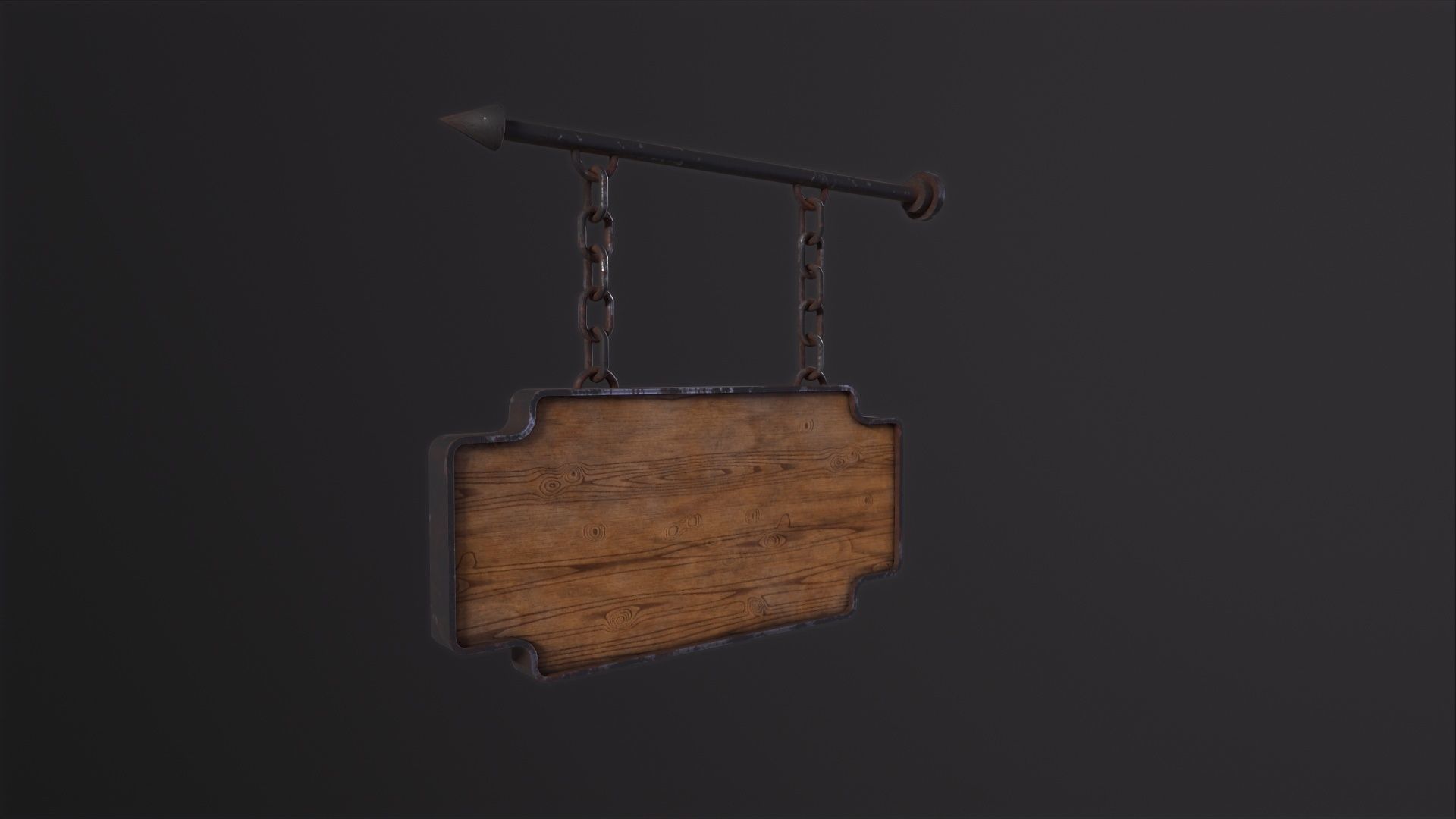 3D model Wooden Sign 3D Model VR / AR / low-poly | CGTrader