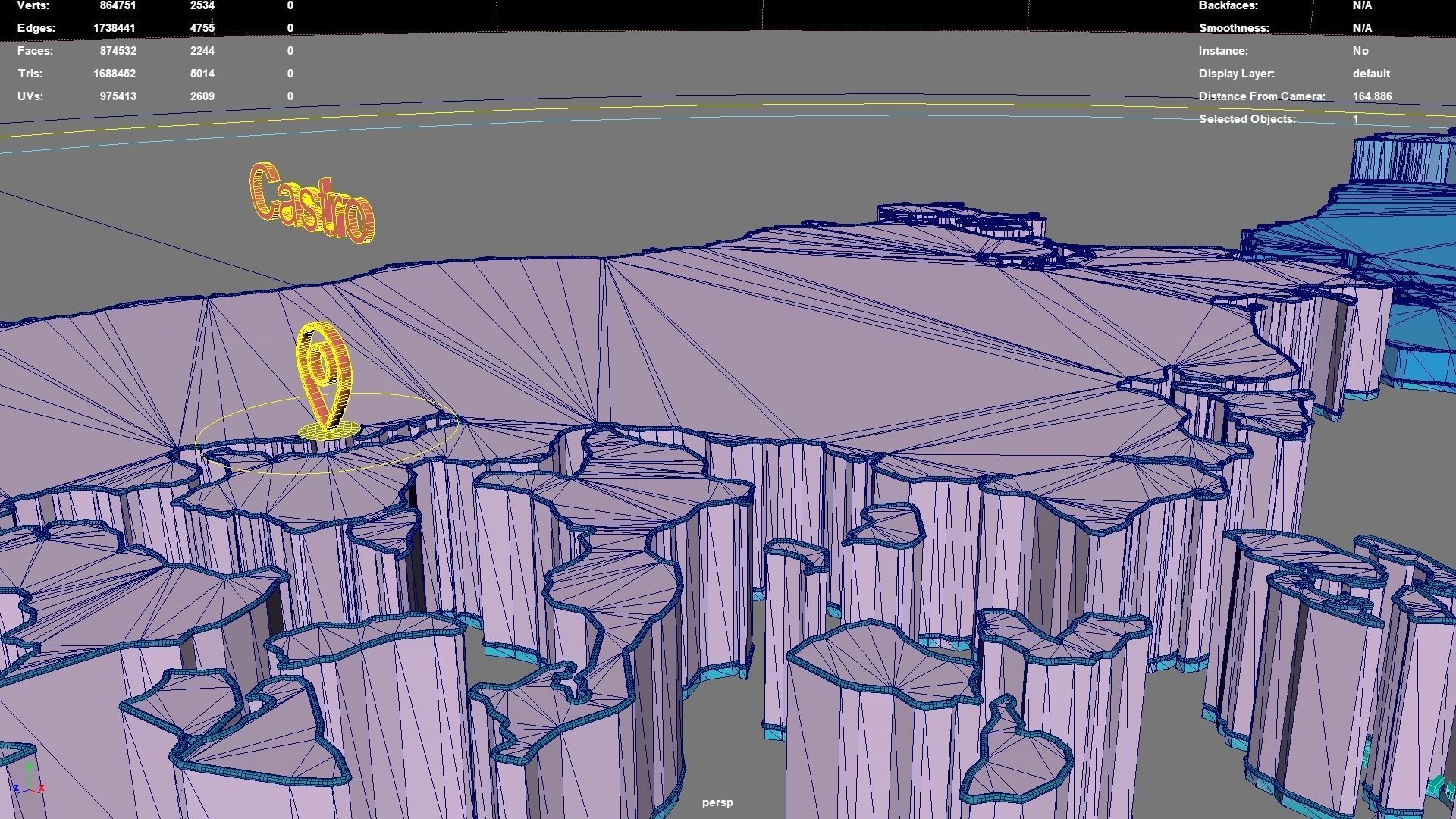 Region de Los Lagos Chile map region geography political 3D model ...