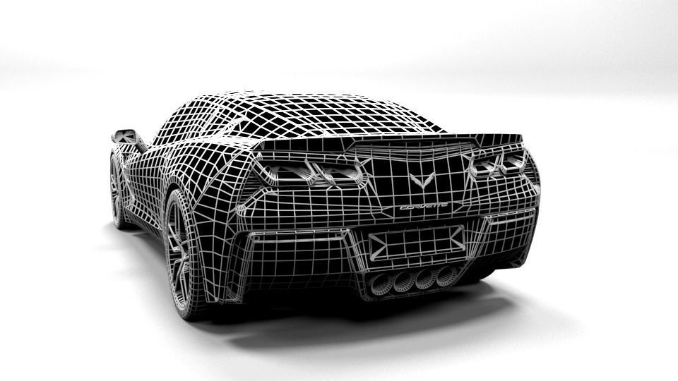 3D model CORVETTE C7 VR / AR / low-poly | CGTrader