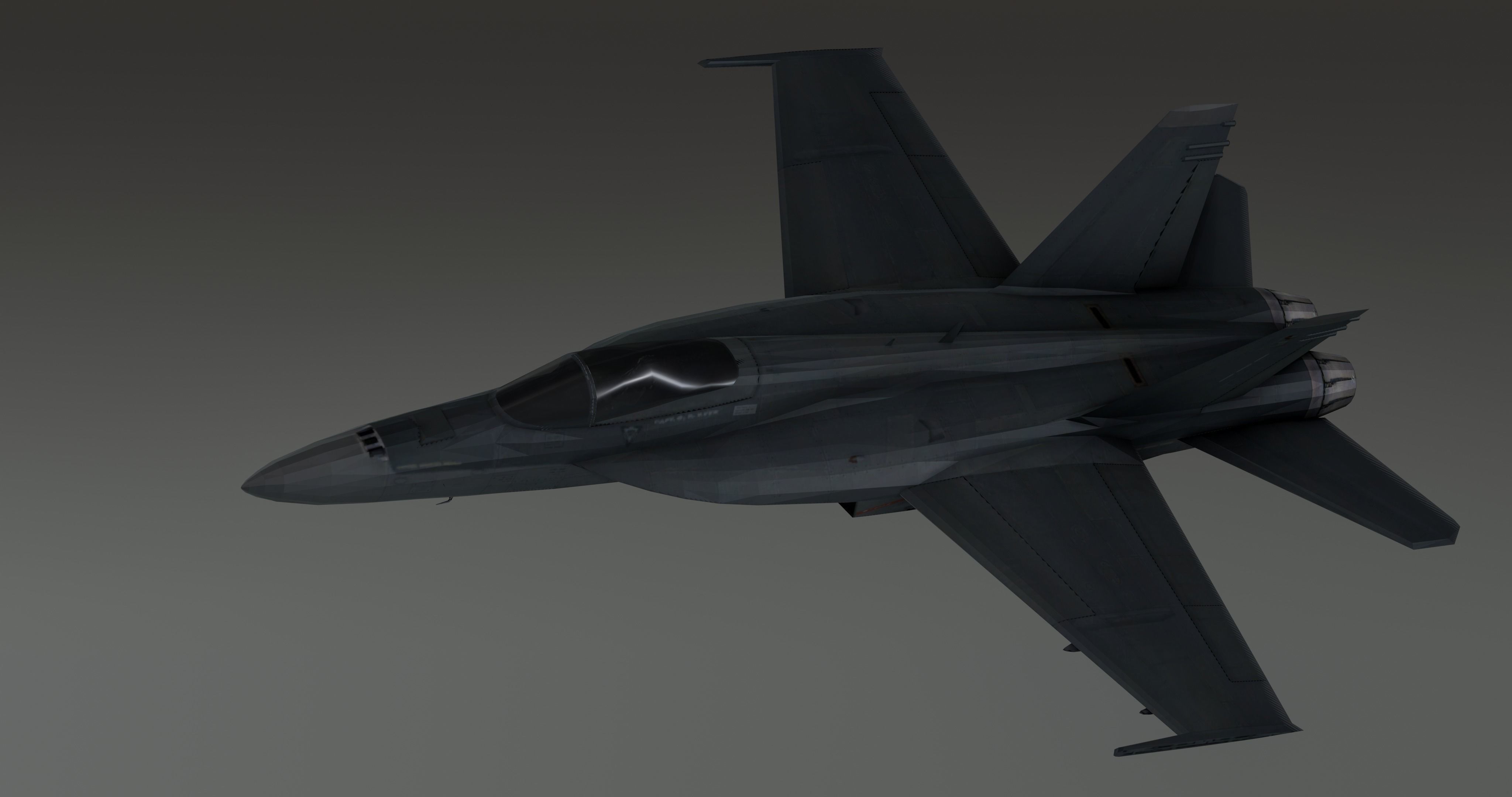 3D model F-18 Stealth - Super Hornet Fighter Jet VR / AR / low-poly ...