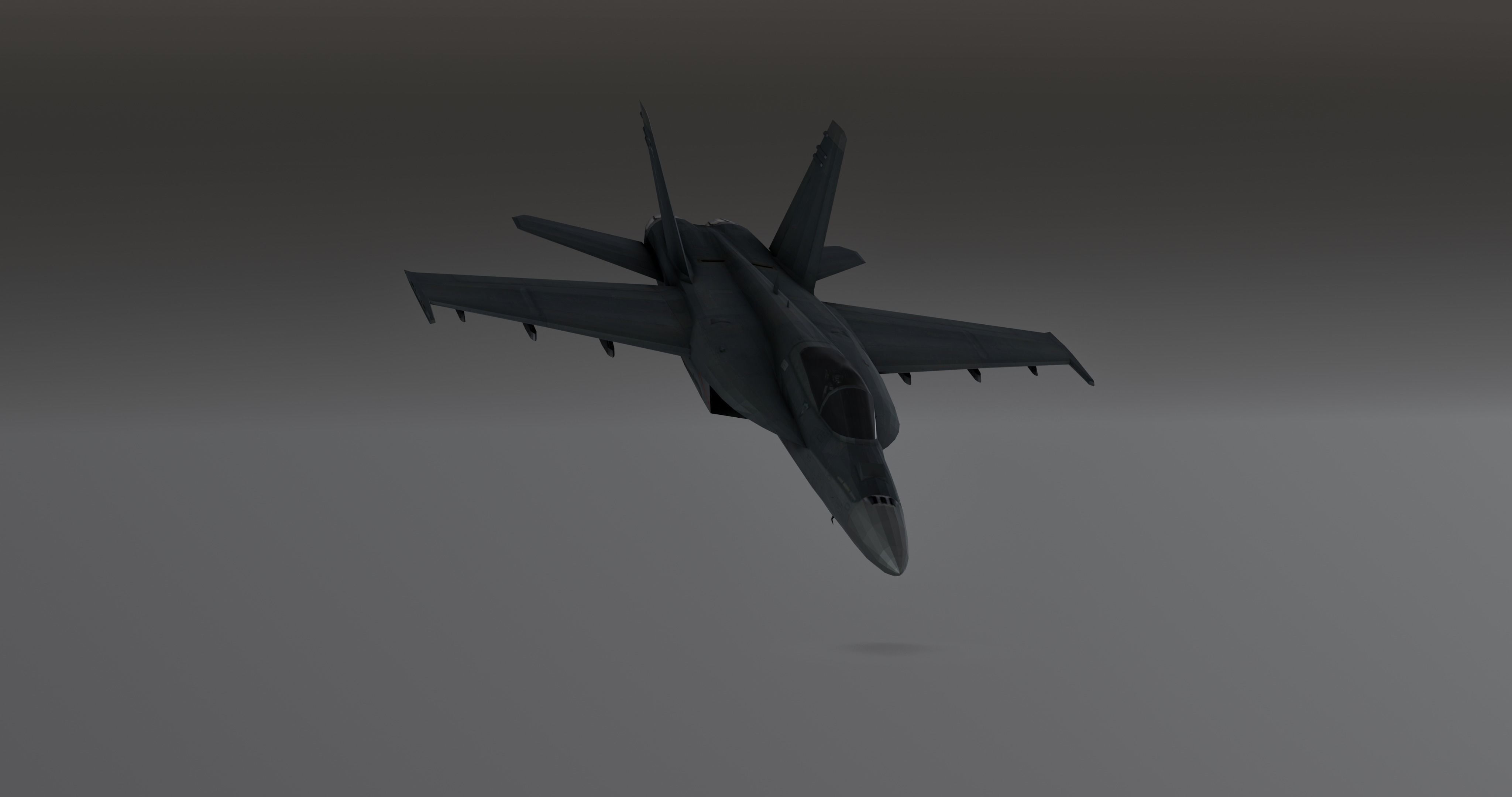 3D model F-18 Stealth - Super Hornet Fighter Jet VR / AR / low-poly ...