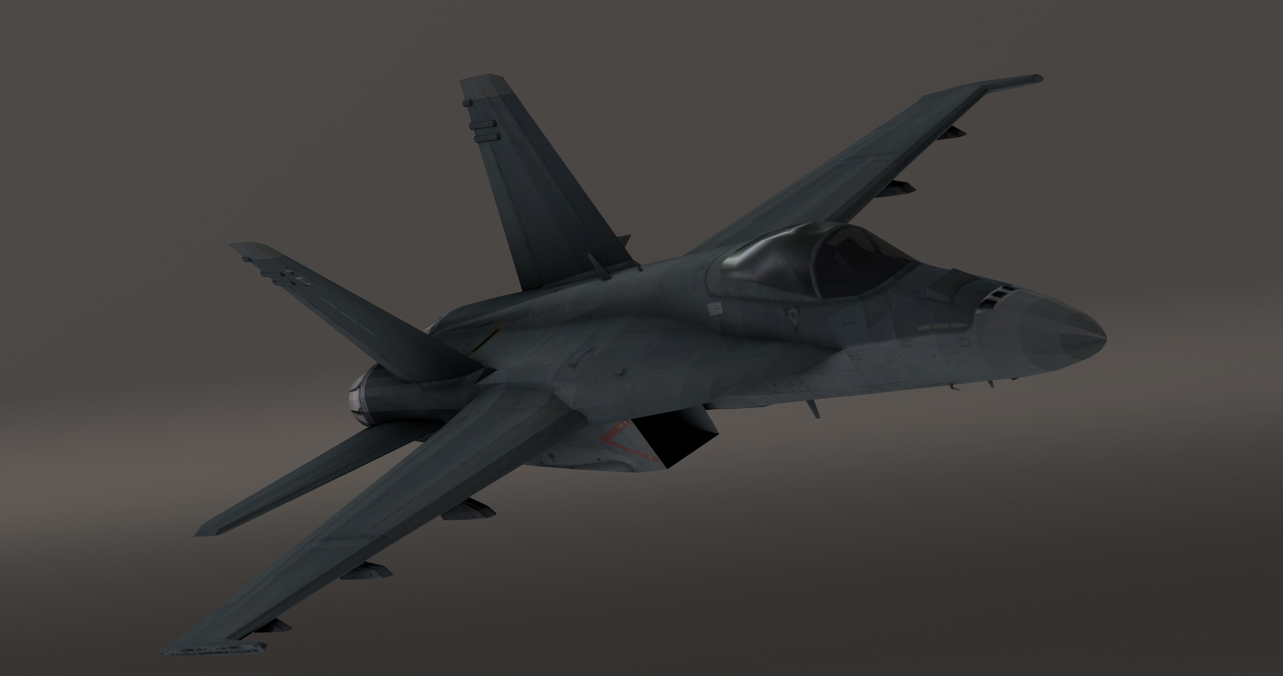 3D model F-18 Stealth - Super Hornet Fighter Jet VR / AR / low-poly ...