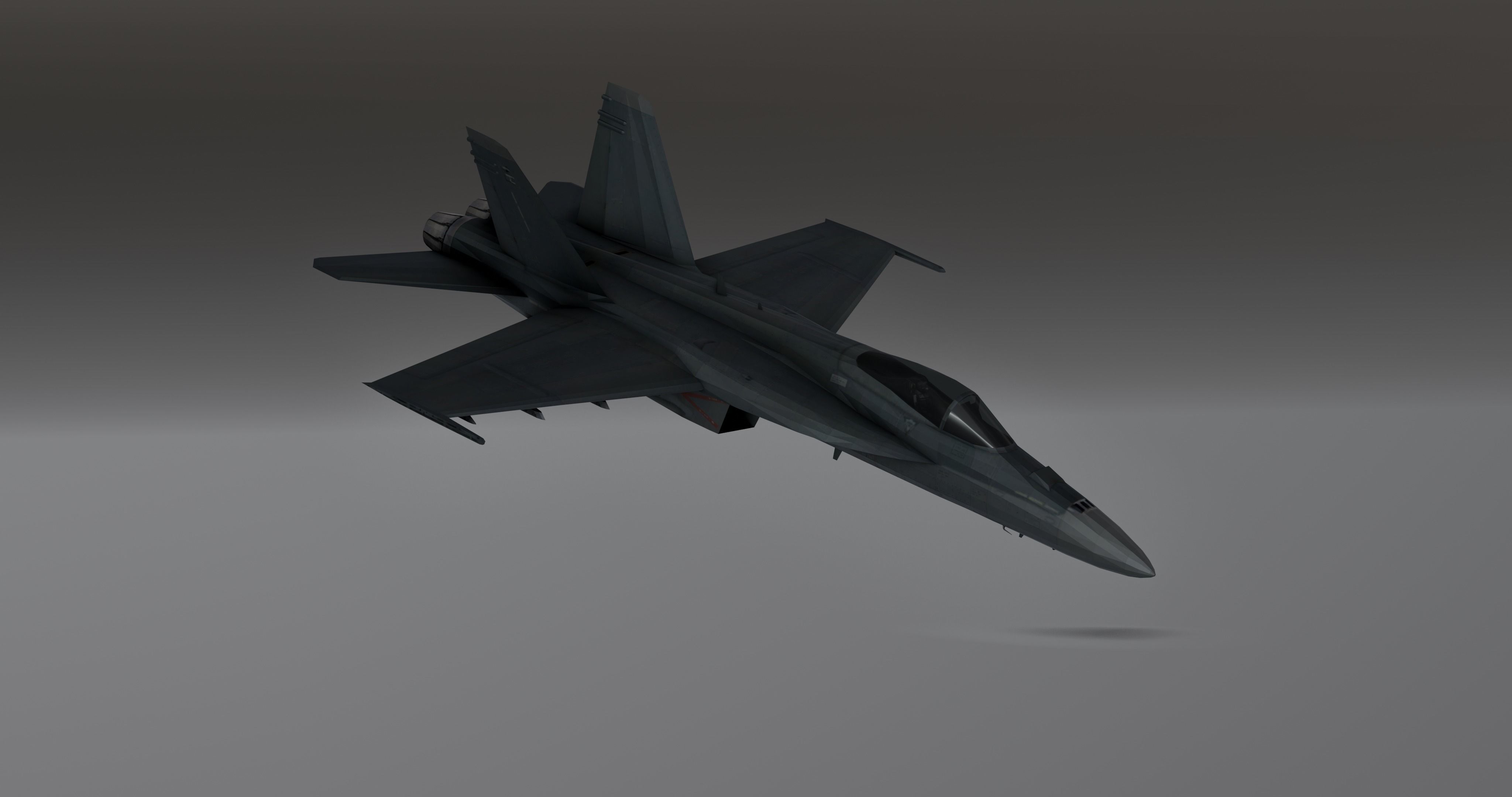 3D model F-18 Stealth - Super Hornet Fighter Jet VR / AR / low-poly ...