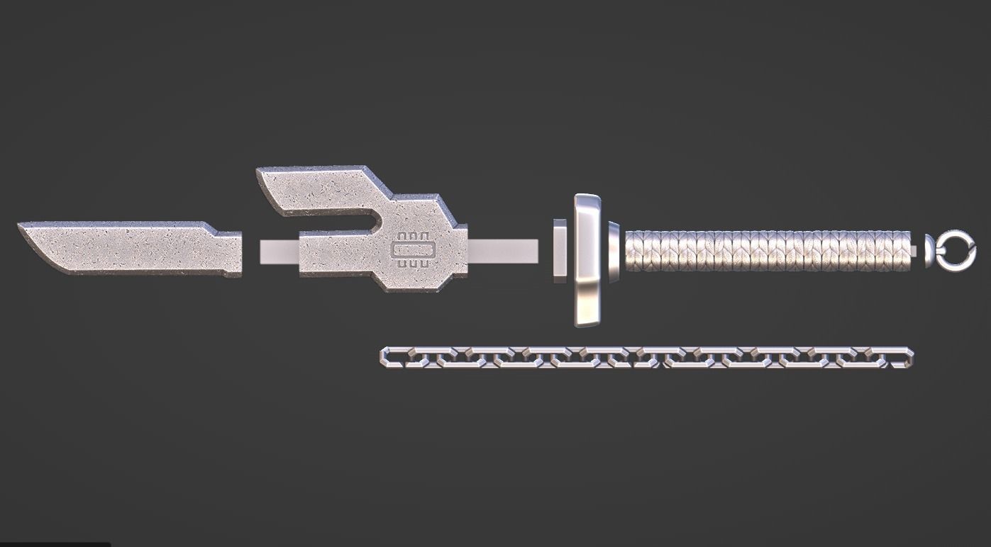 Toji Fushiguro Dagger - Jujutsu Kaisen Cosplay - 3D Print Ready 3D ...