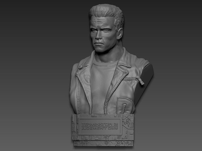 Terminator 2 Judgment Day Bust 3D model 3D printable | CGTrader