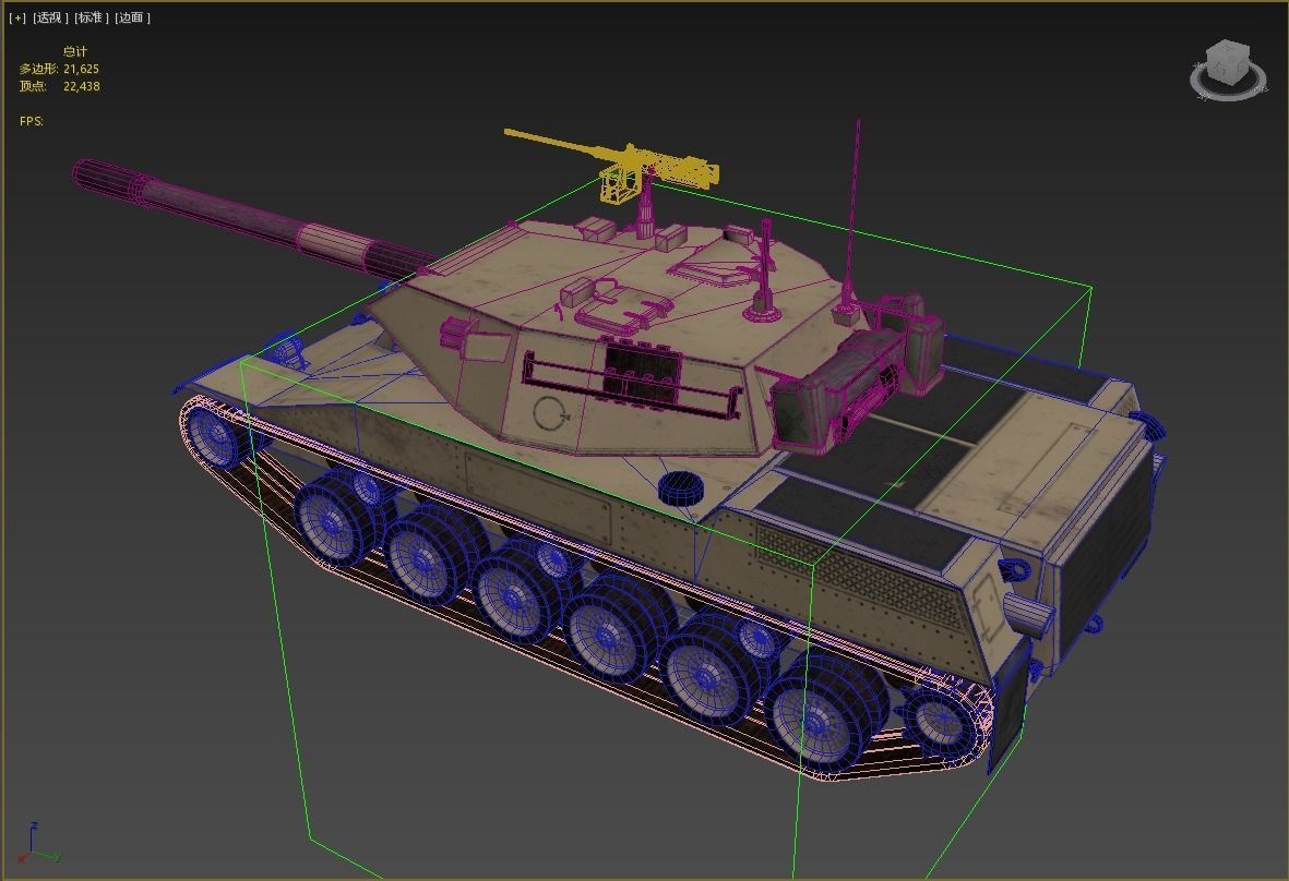 3D model 3 coatings of Thai Army Cadillac Stingray Light Tank VR / AR ...