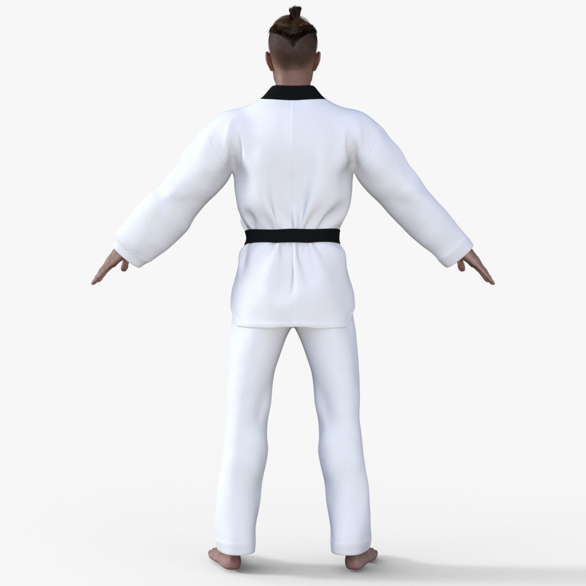 Realistic Karate Man 3D model rigged | CGTrader