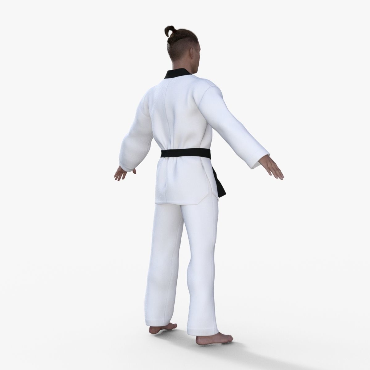 Realistic Karate Man 3D model rigged | CGTrader