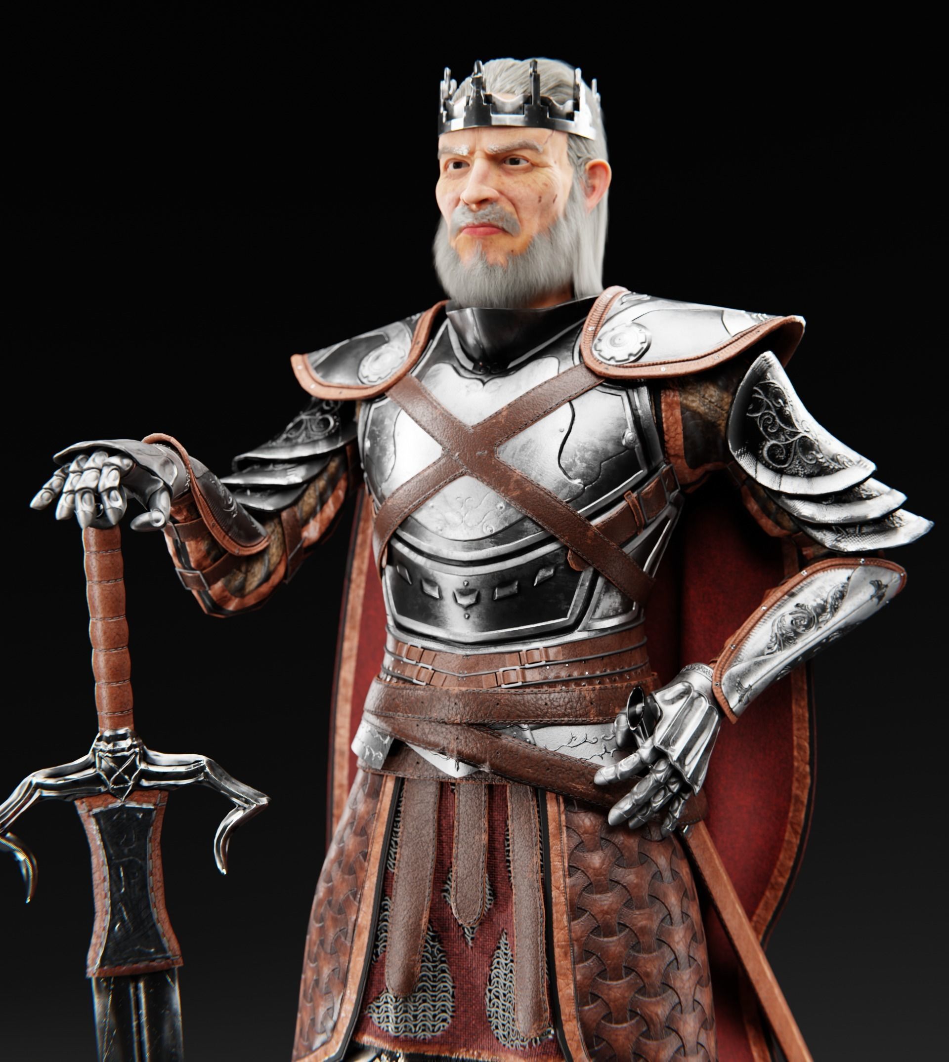 Old King Character 3D model | CGTrader