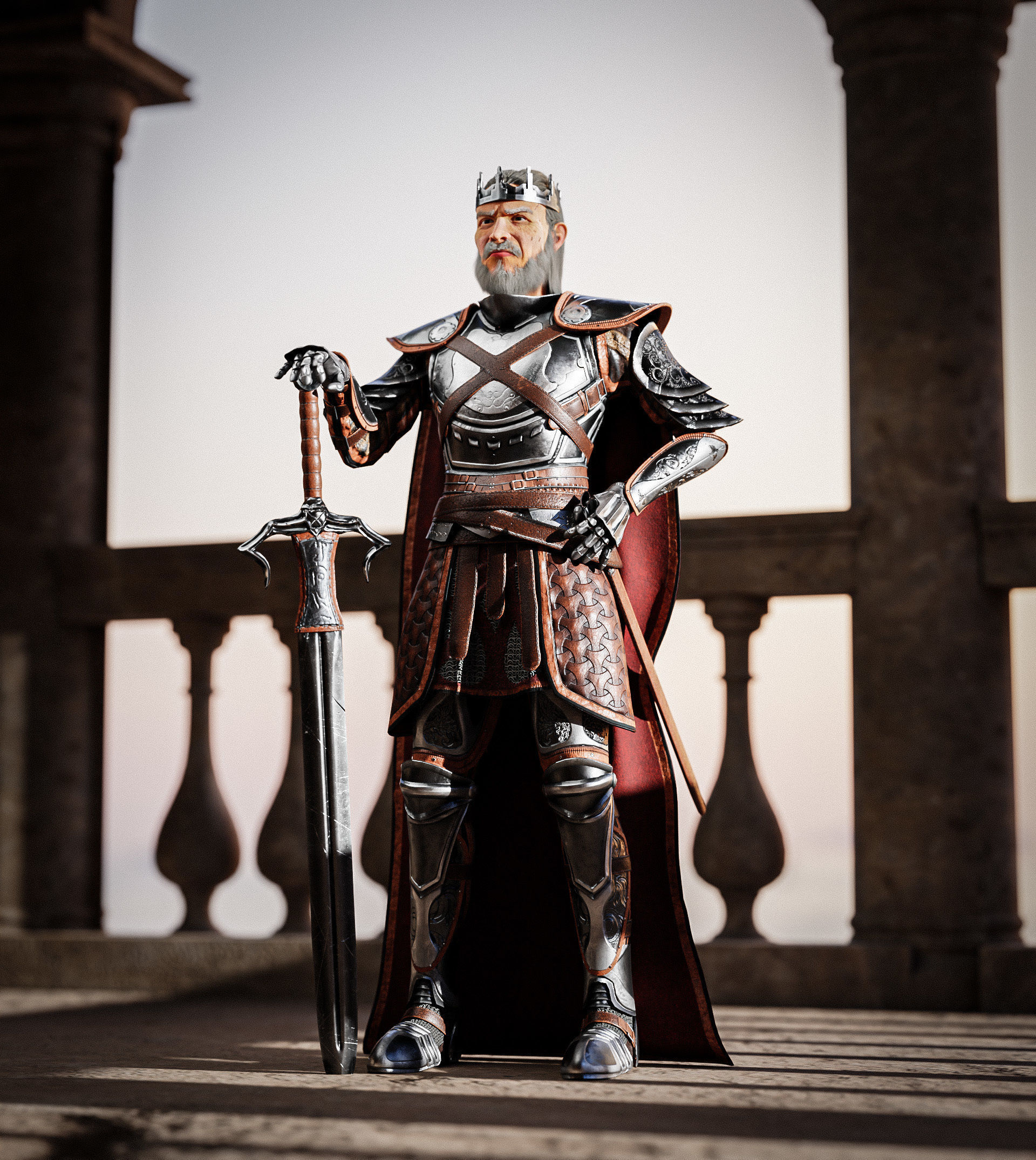 Old King Character 3D model | CGTrader