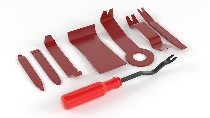 Auto Trim Removal Tool Set 3D model | CGTrader